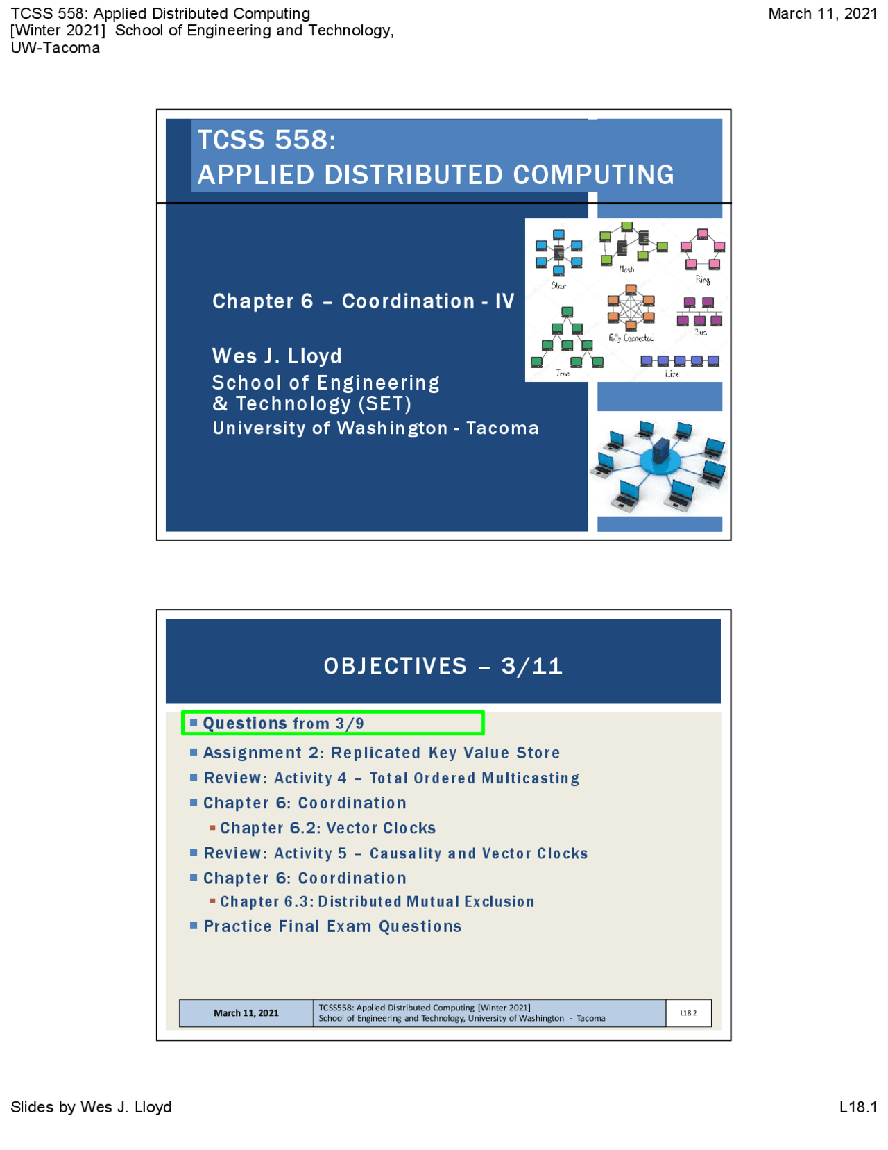 TCSS 558: APPLIED DISTRIBUTED COMPUTING | Lecture notes Network ...