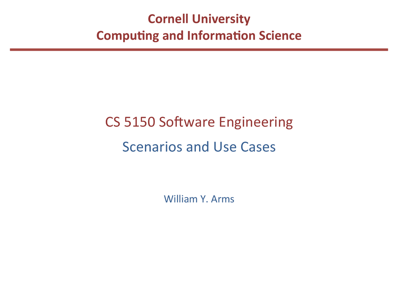 Scenarios And Use Cases In Software Engineering Lecture Notes Software Engineering Docsity