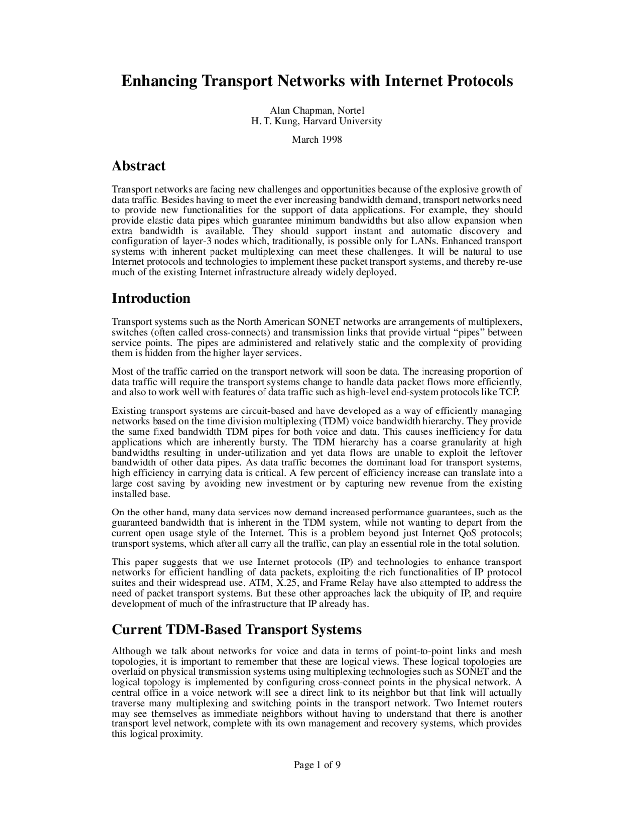Enhancing Transport Networks With Internet Protocols Slides Network Technologies And Tcpip 1783