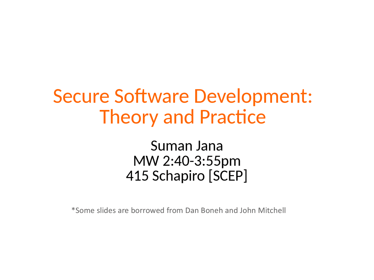 Secure Software Development: Theory and Practice | Lecture notes ...