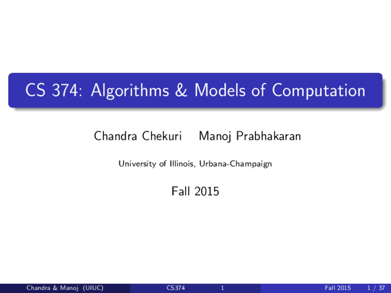 Cs 374 Algorithms And Models Of Computation Lecture Notes Algorithms And Programming Docsity