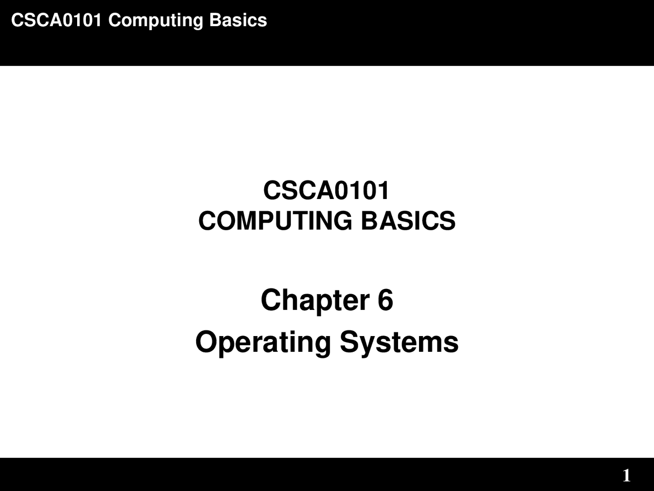 Operating Systems in Computing Basics | Study notes Operating Systems ...