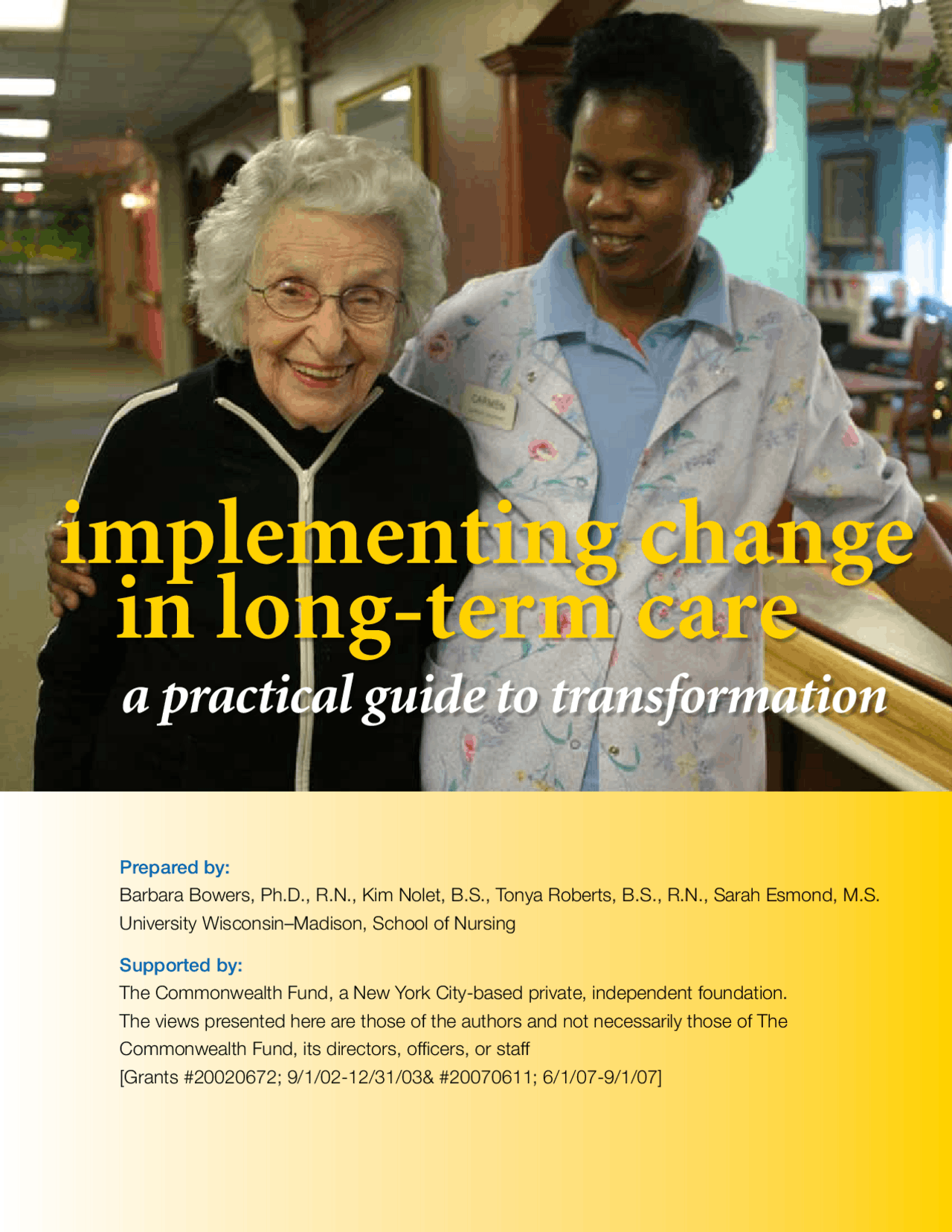 Implementing change in long-term care | Summaries Nursing | Docsity