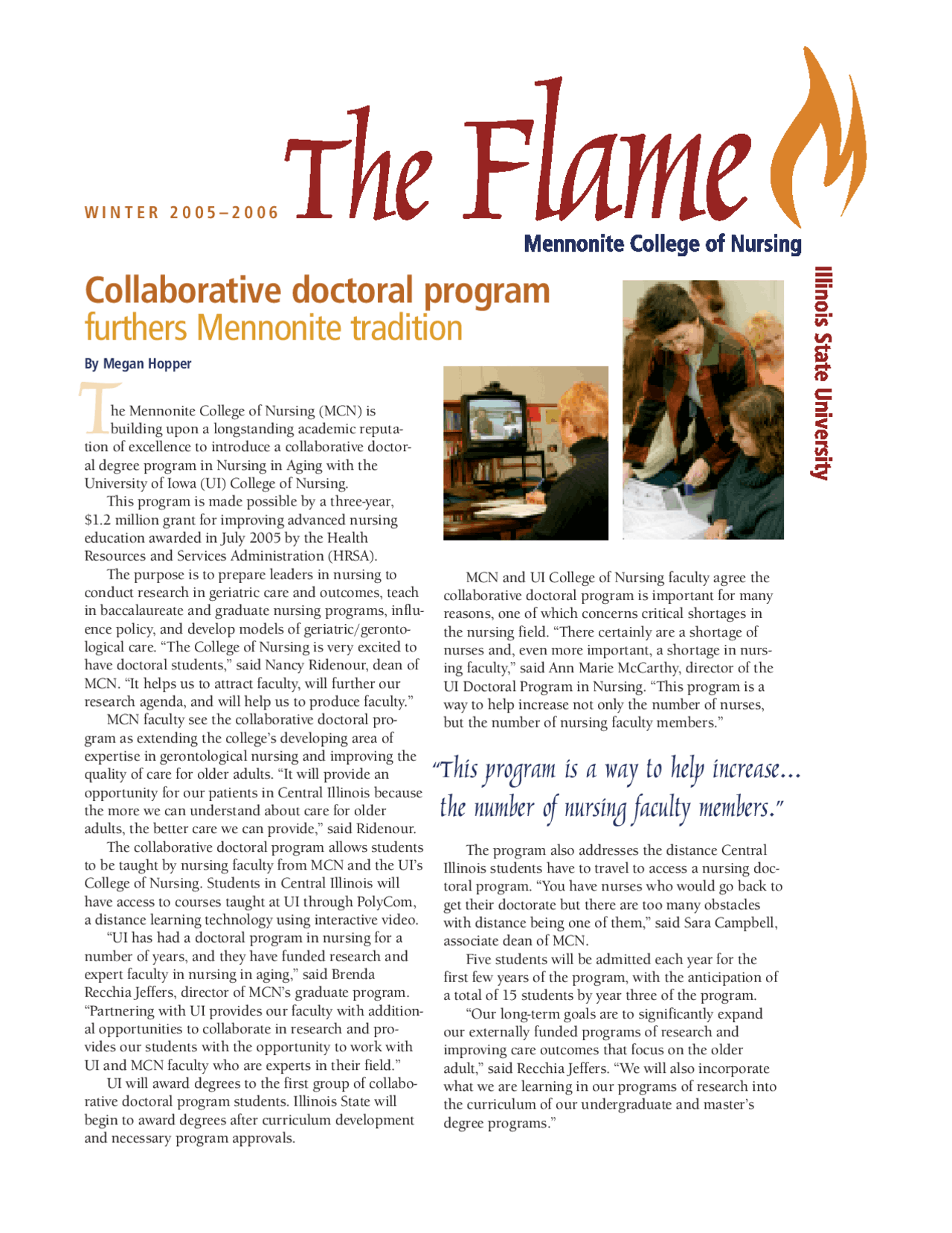 Collaborative Doctoral Program In Nursing In Aging Lecture Notes