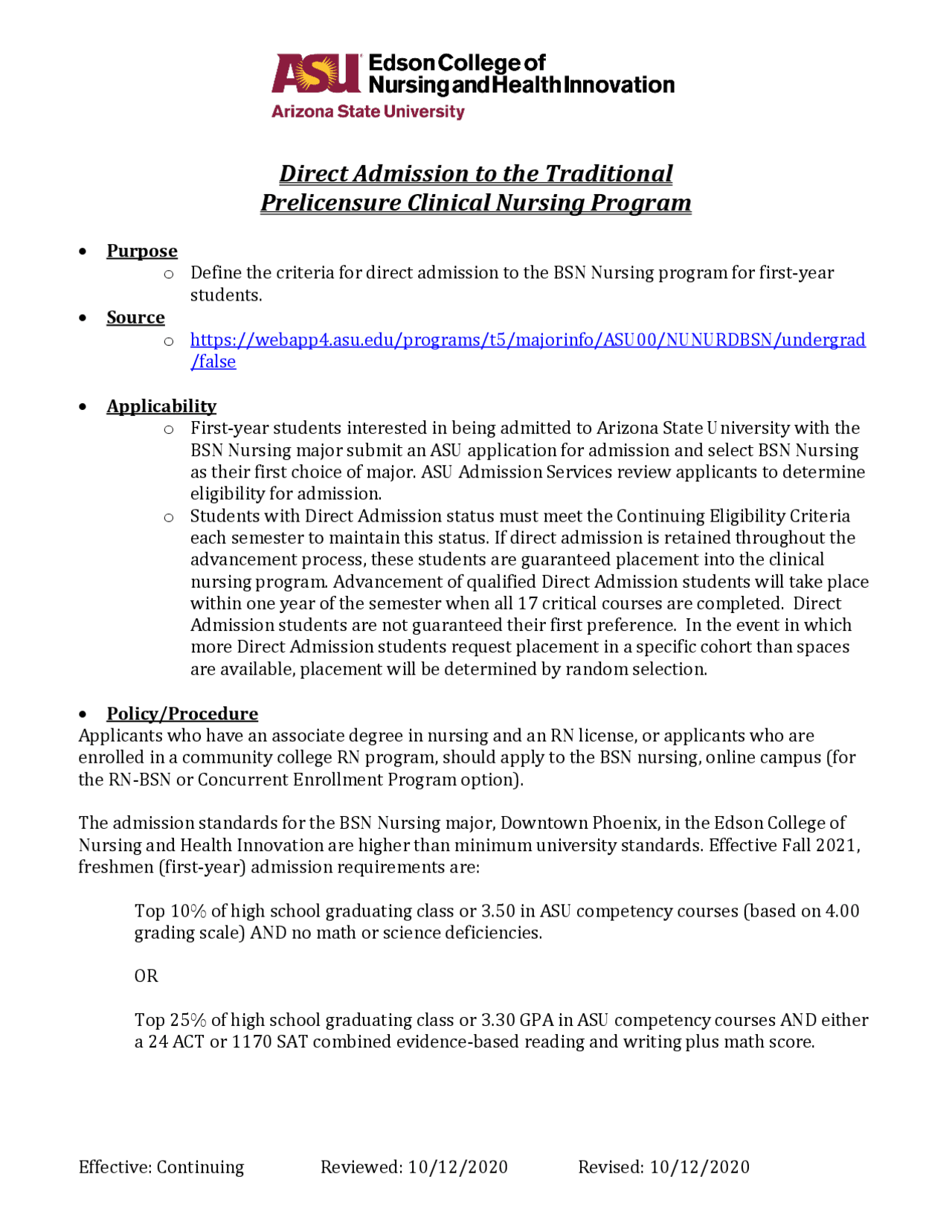 Direct Admission to the Traditional Prelicensure Clinical ... | Exams ...