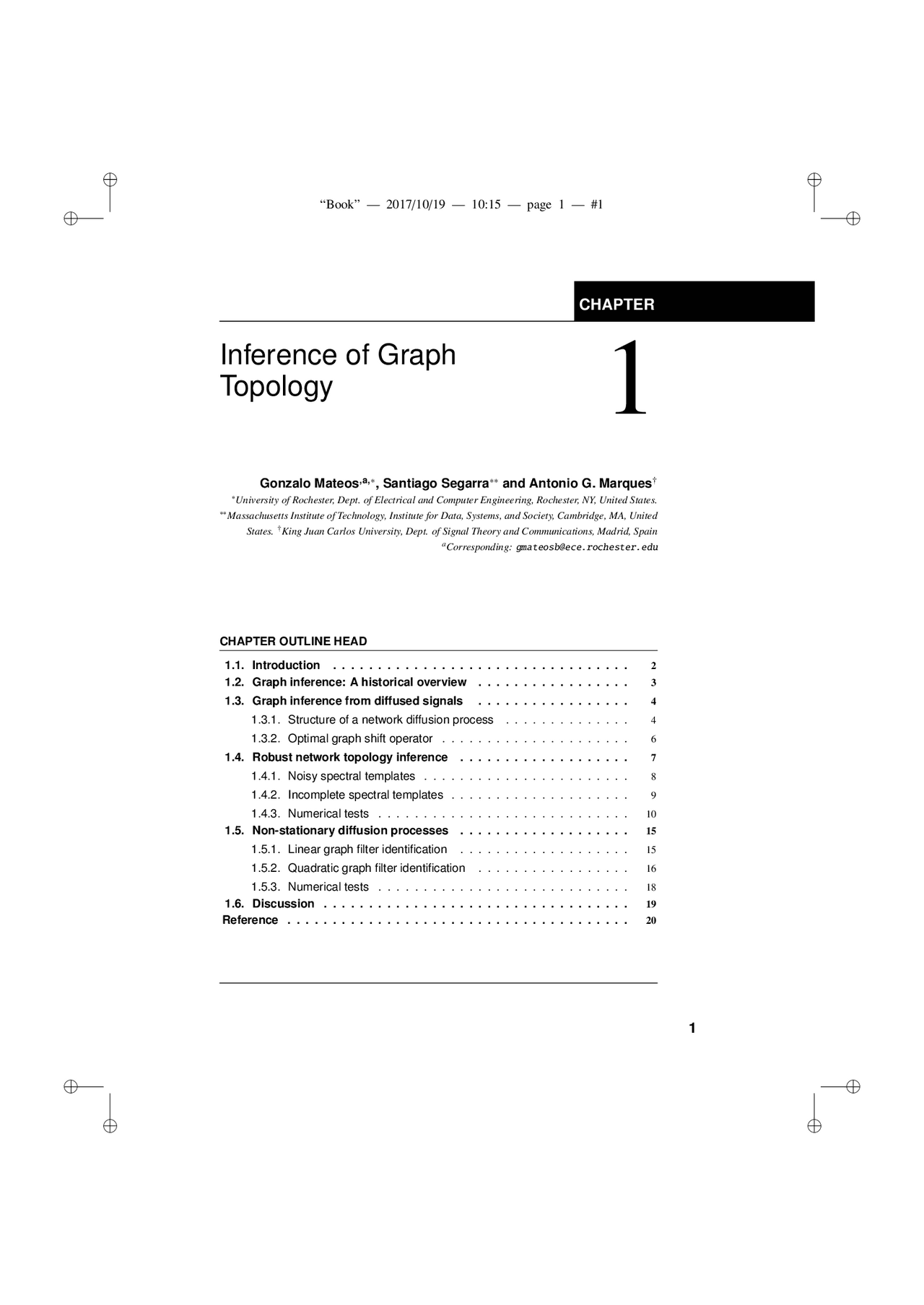 Inference Of Graph Topology Lecture Notes Network Design Docsity