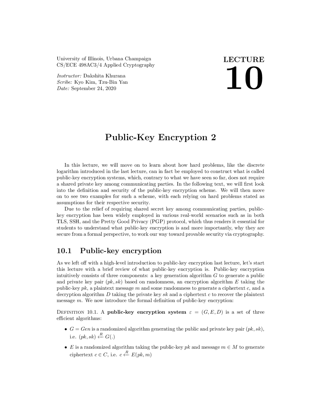 Public Key Encryption 2 Exams Cryptography And System Security Docsity
