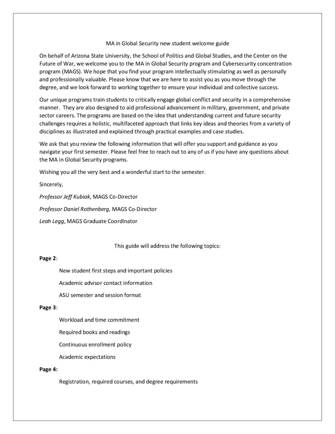 MA in Global Security new student welcome guide | Study notes Computer ...