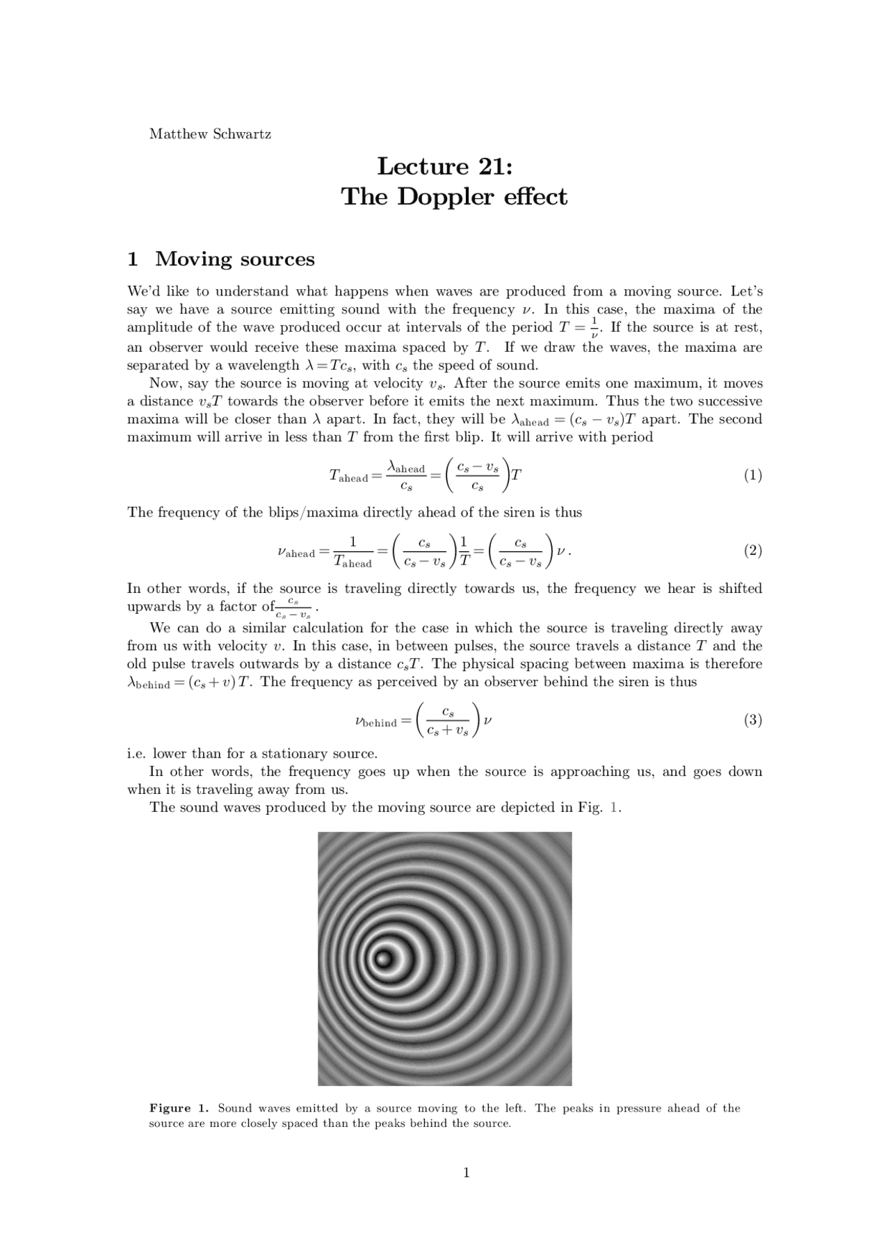 The Doppler Effect | Lecture notes Chemistry | Docsity