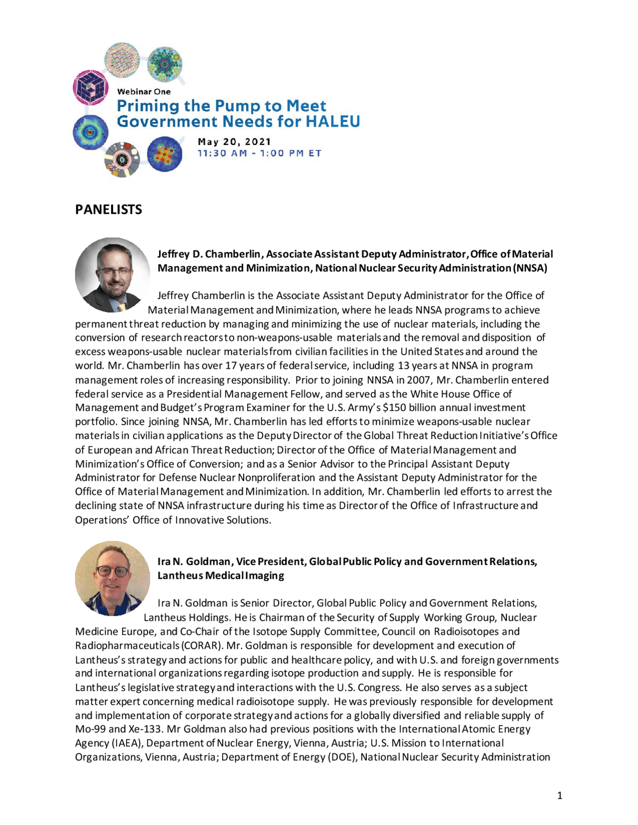 Panelists In Nuclear Security And Medical Imaging Lecture Notes Nuclear Physics Docsity