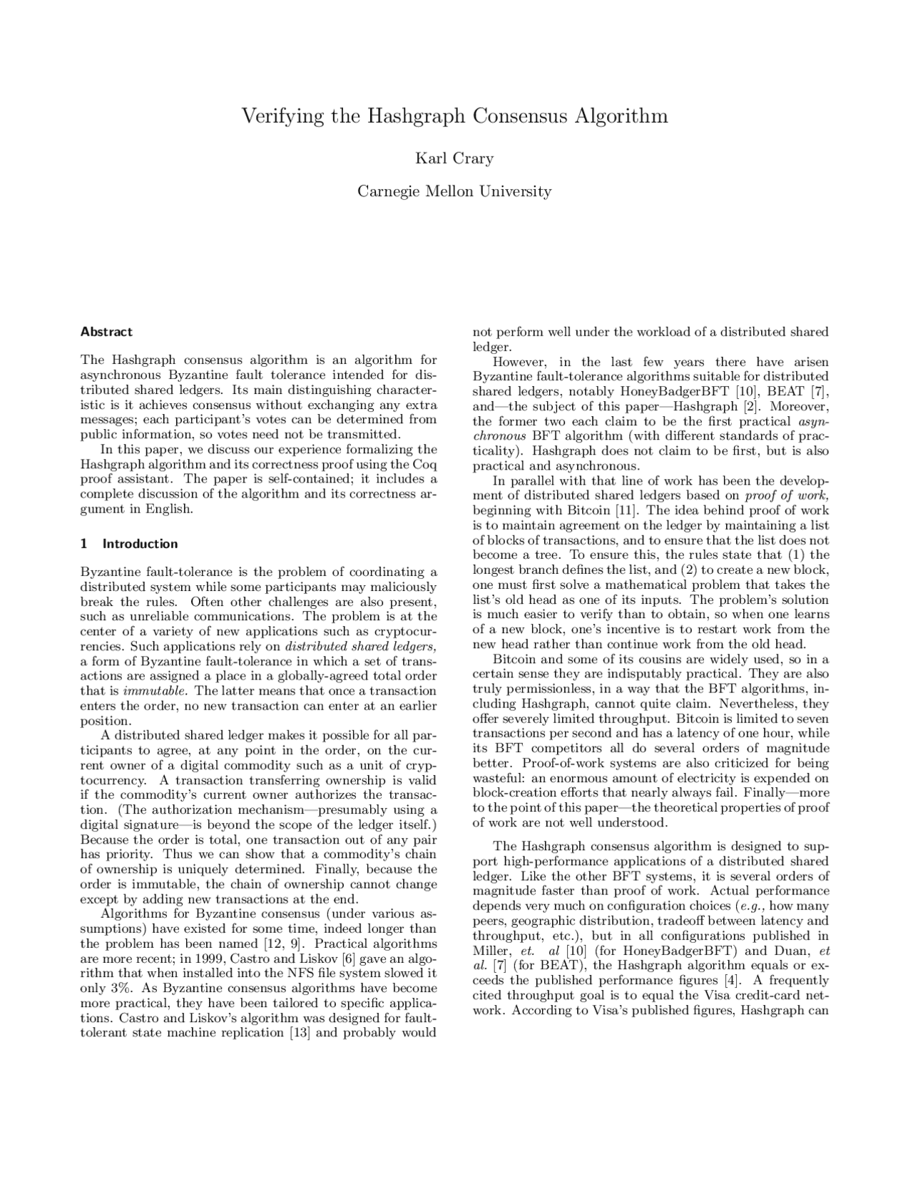 Verifying The Hashgraph Consensus Algorithm Schemes And Mind Maps Algorithms And Programming