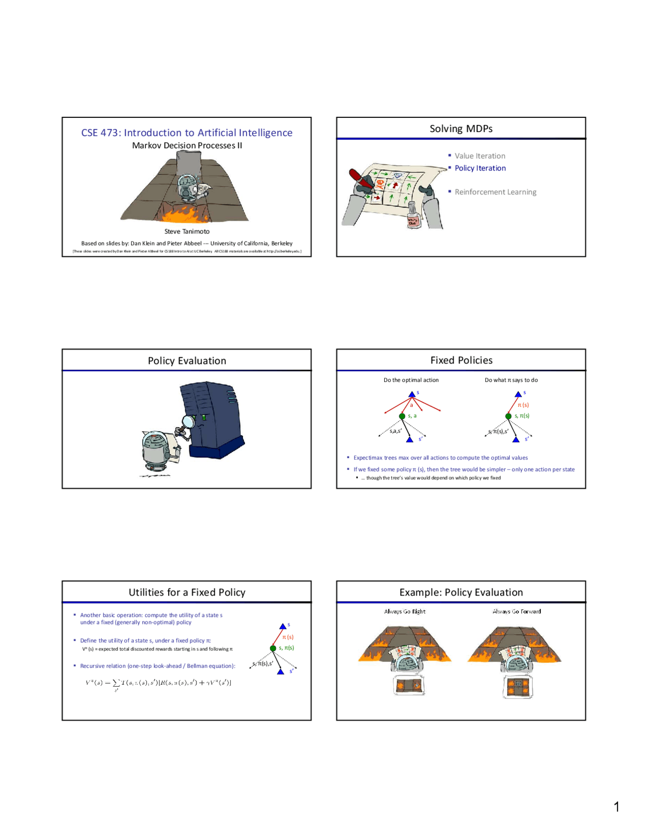 Solving MDPs | Lecture notes Artificial Intelligence | Docsity Solving MDPs | Lecture notes Artificial Intelligence | Docsity