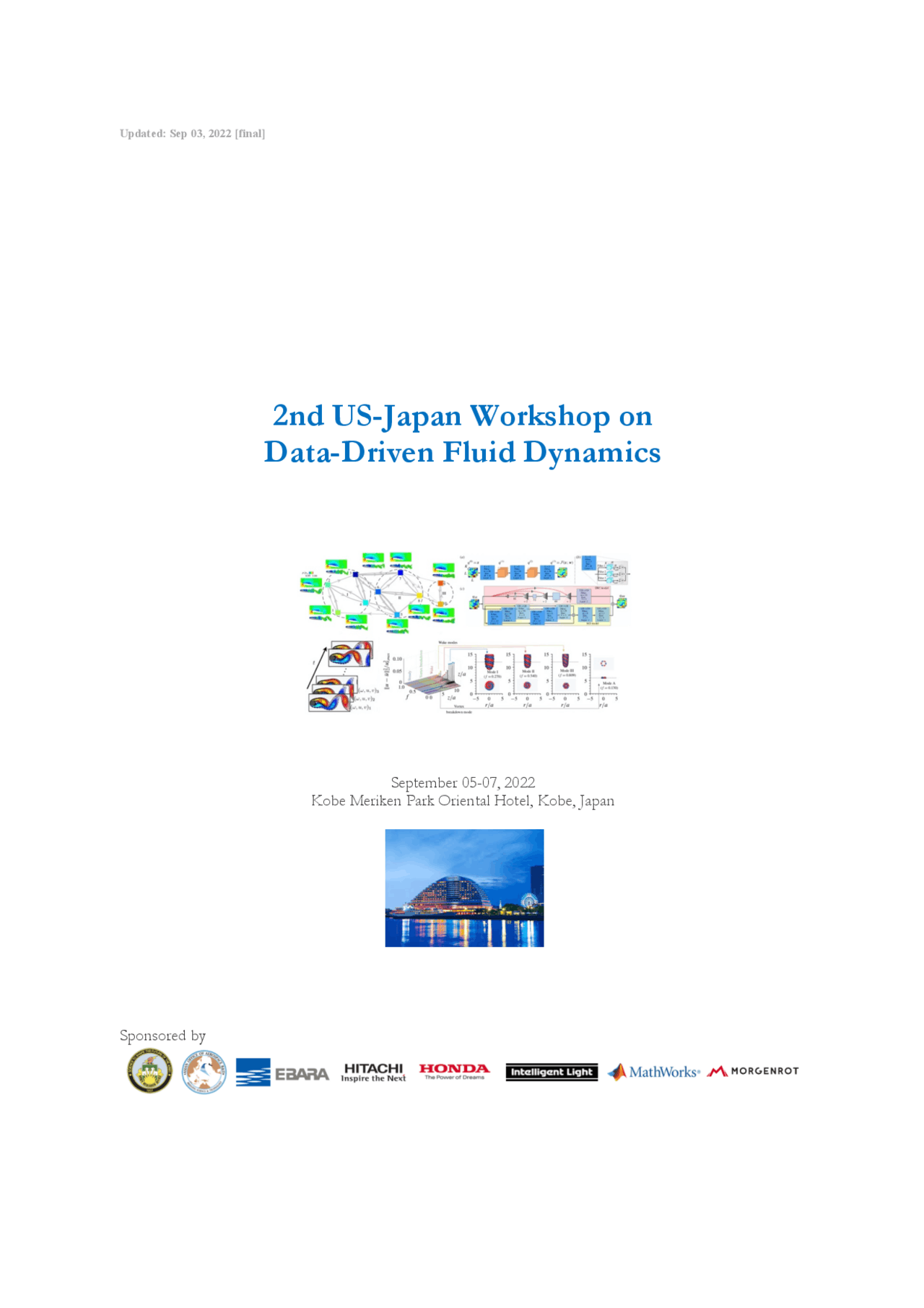2nd Us Japan Workshop On Data Driven Fluid Dynamics Lecture Notes