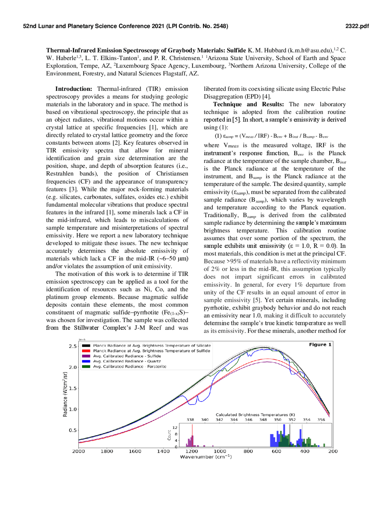 Thermal-Infrared Emission Spectroscopy of Graybody ... | Study notes ...