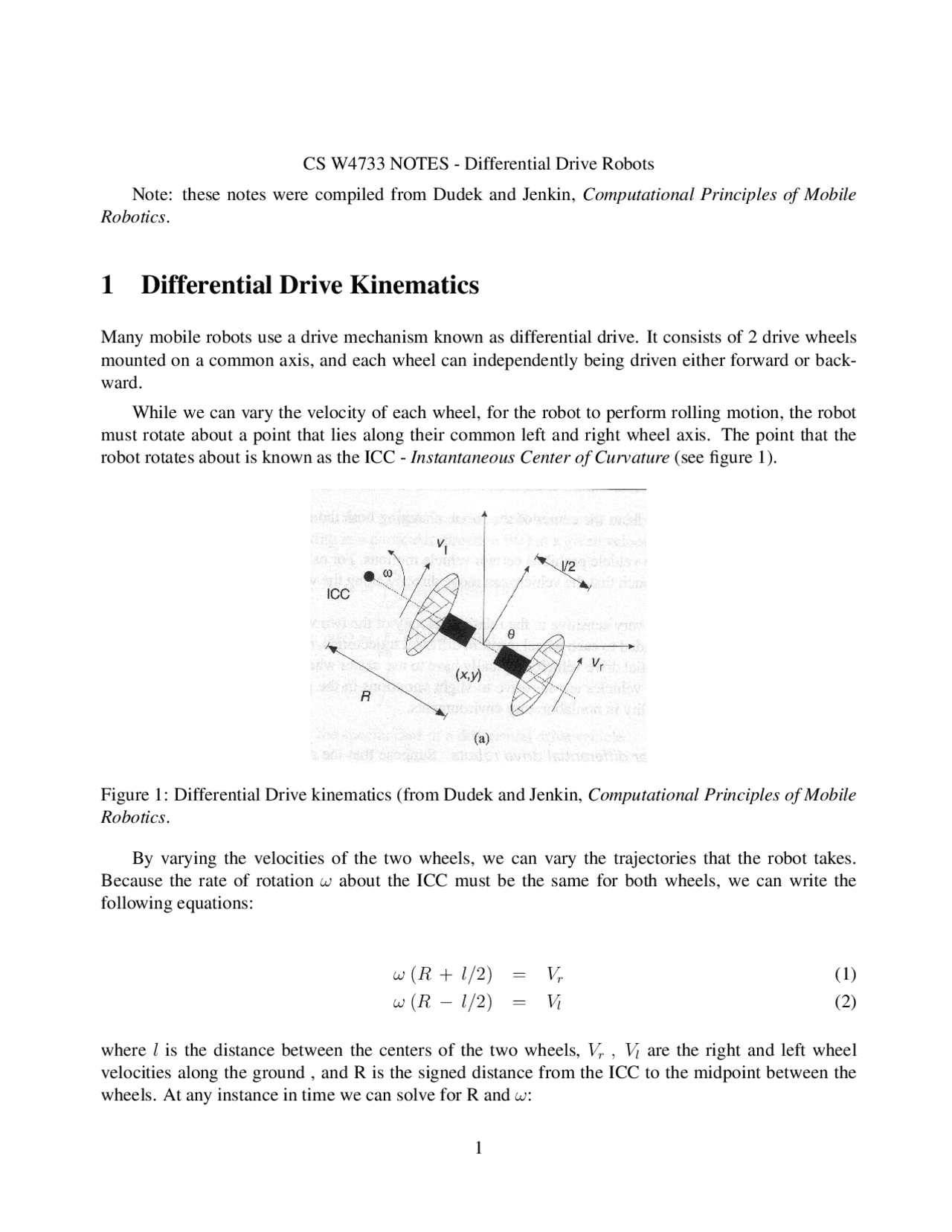 1 Differential Drive Kinematics | Schemes and Mind Maps Differential ...