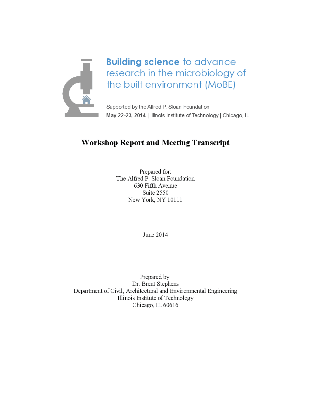 Building Science and Microbiology of the Built Environment Workshop ...