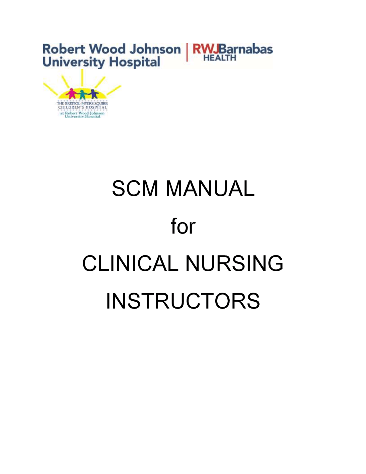 SCM MANUAL for CLINICAL NURSING INSTRUCTORS | Summaries Nursing | Docsity