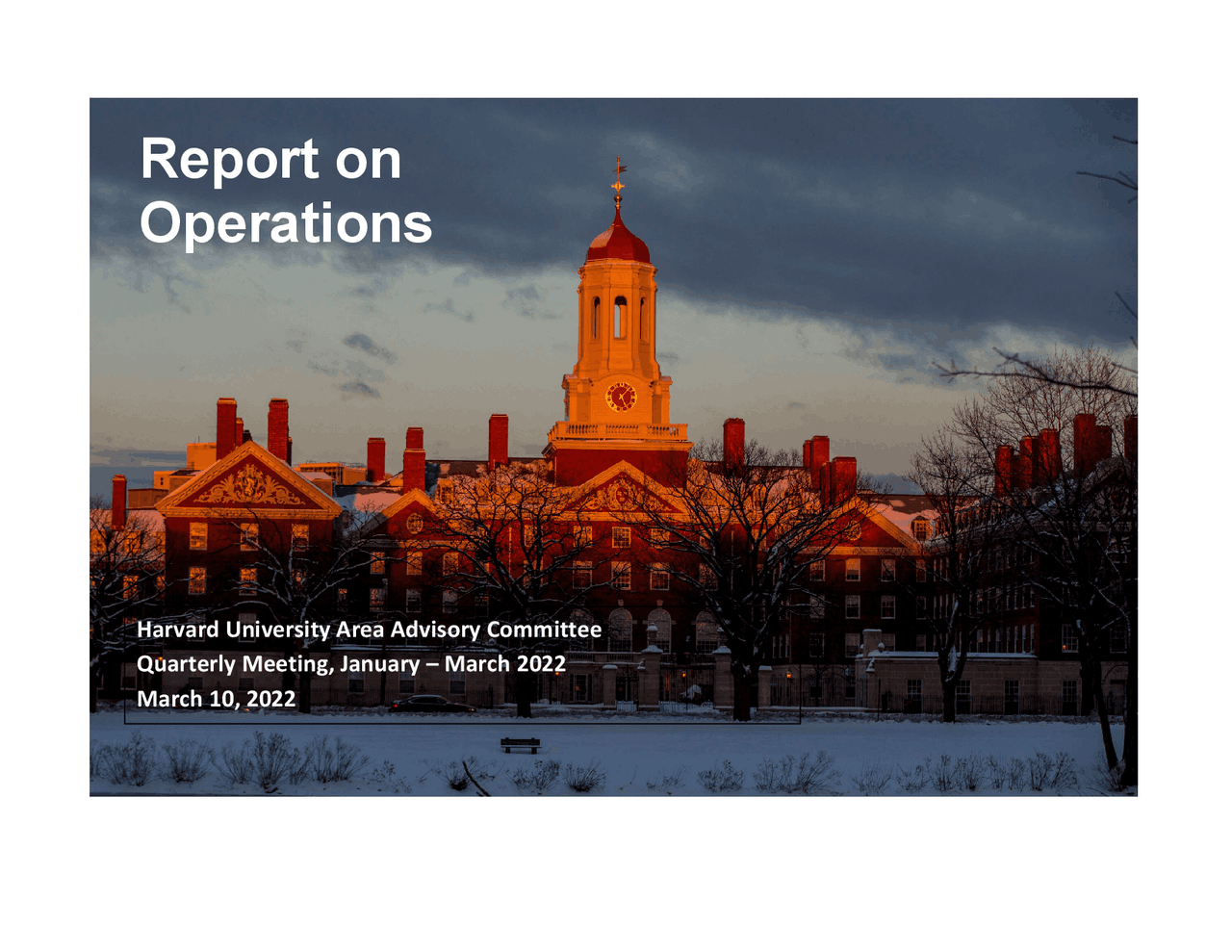 Report on Operations at Harvard University IRB | Study notes Operating ...