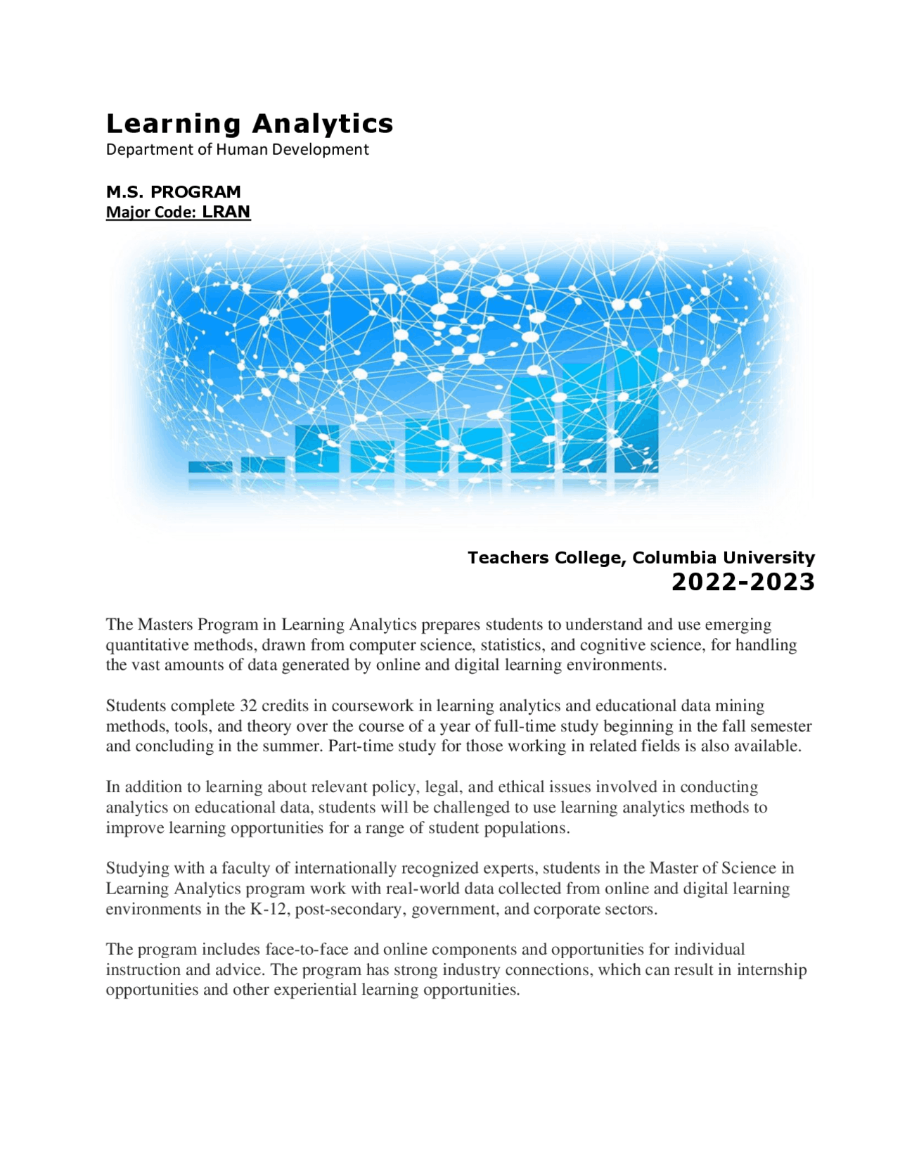Master of Science in Learning Analytics at Columbia University | Essays (university) Artificial ...