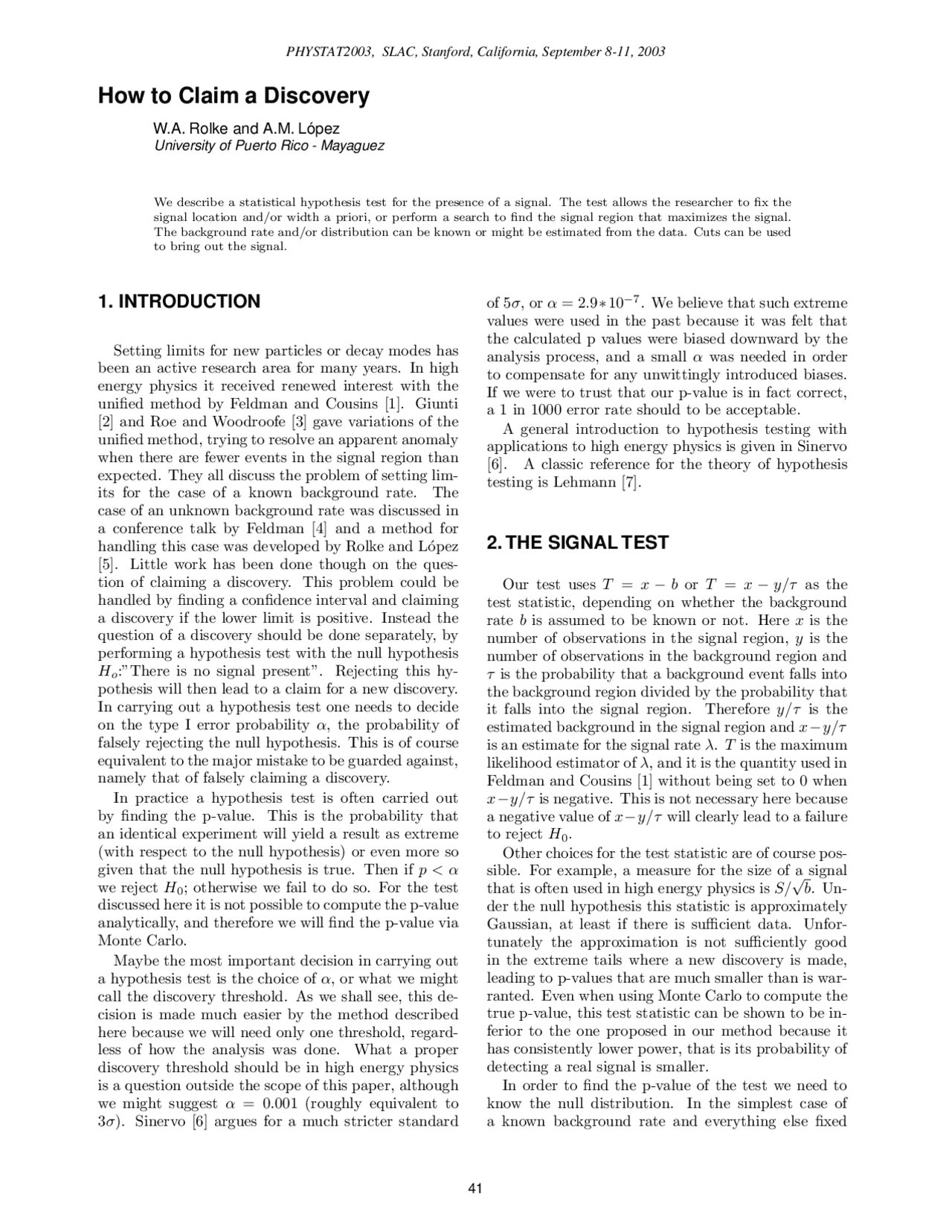 How To Claim A Discovery Lecture Notes Particle Physics Docsity