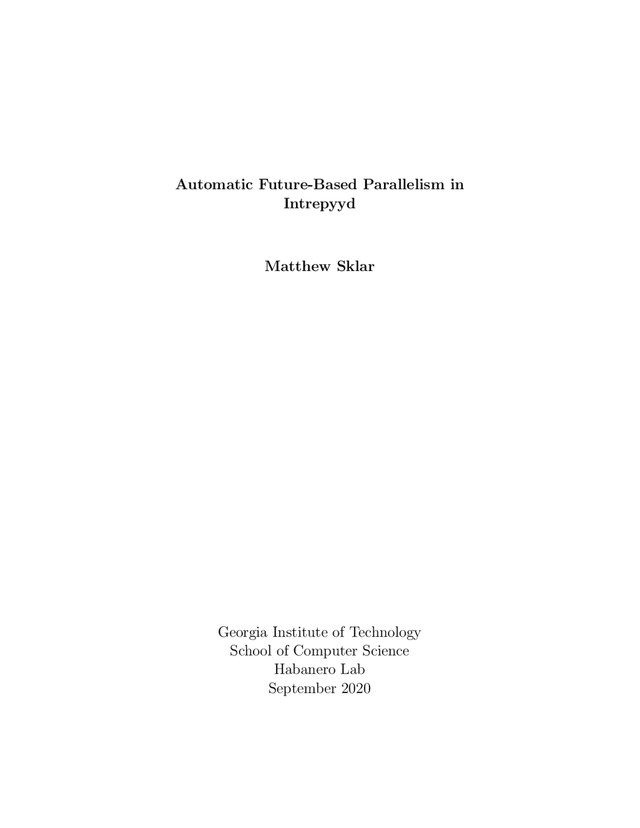Automatic Future Based Parallelism In Intrepyyd Essays University Compiler Design Docsity