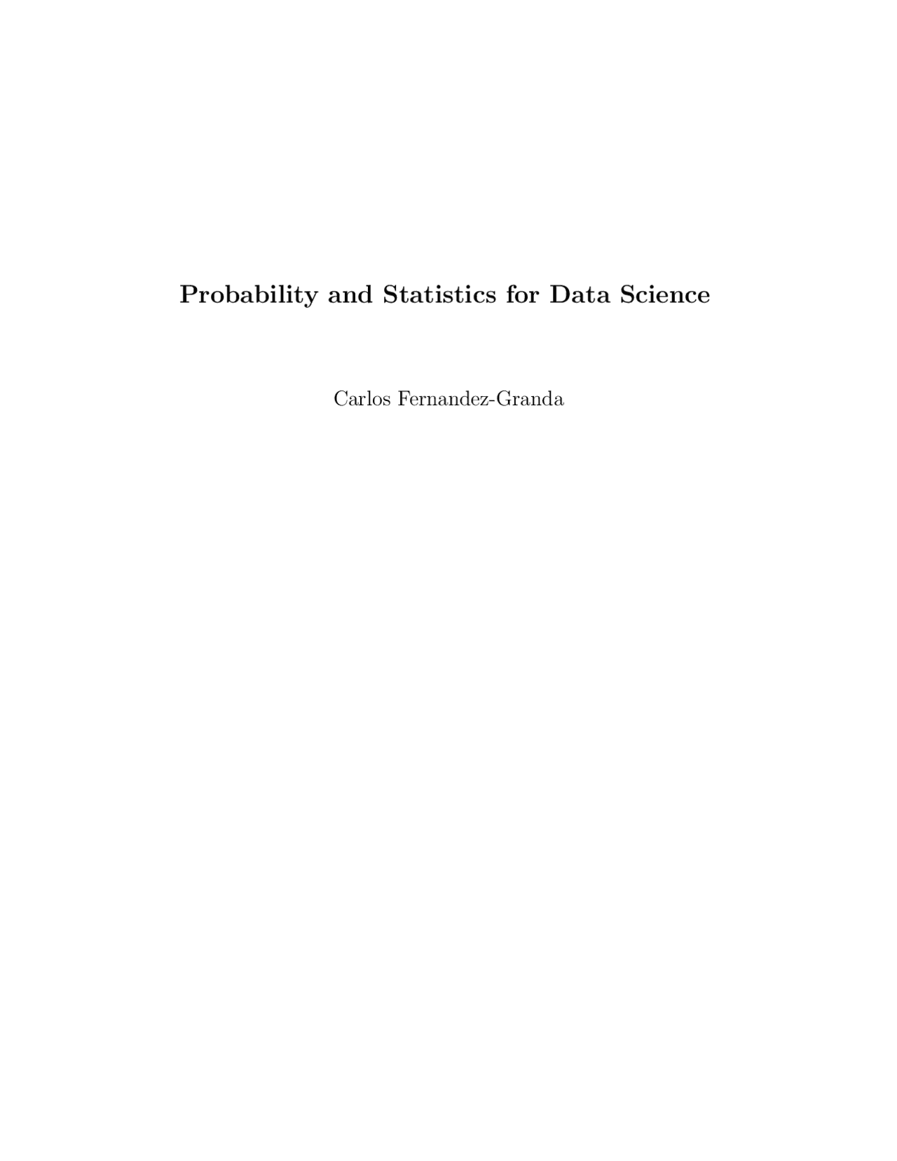 Probability and Statistics for Data Science | Summaries Probability and Statistics | Docsity