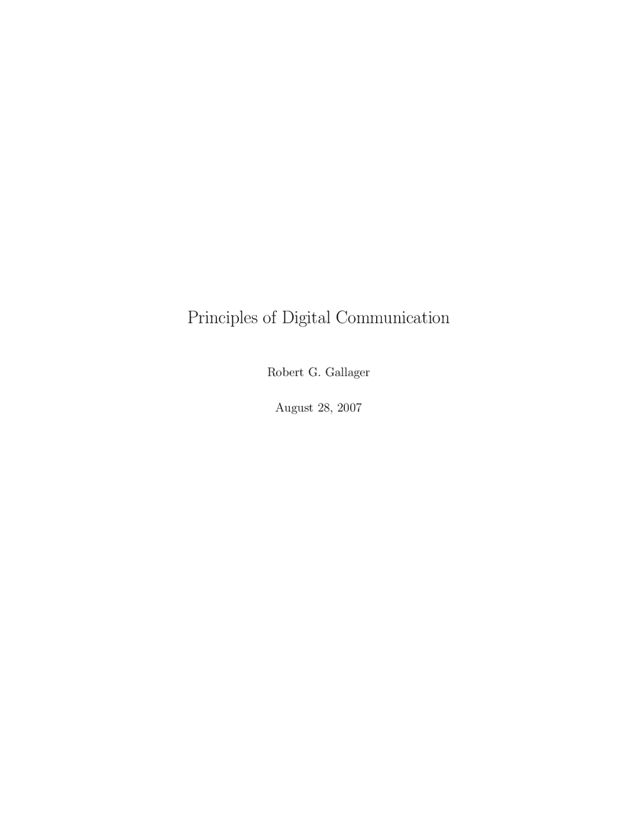 Principles of Digital Communication | Study notes Data Communication ...