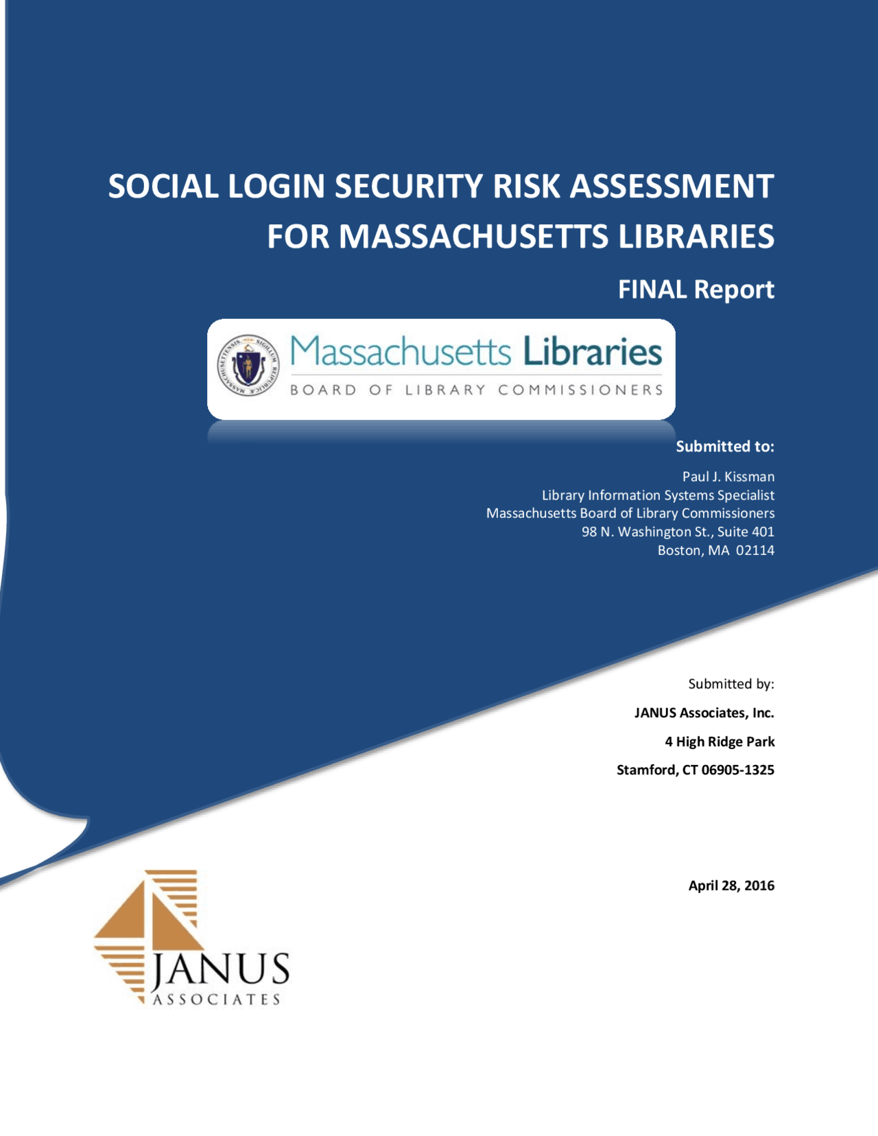 Social Login Security Risk Assessment for Massachusetts Libraries ...