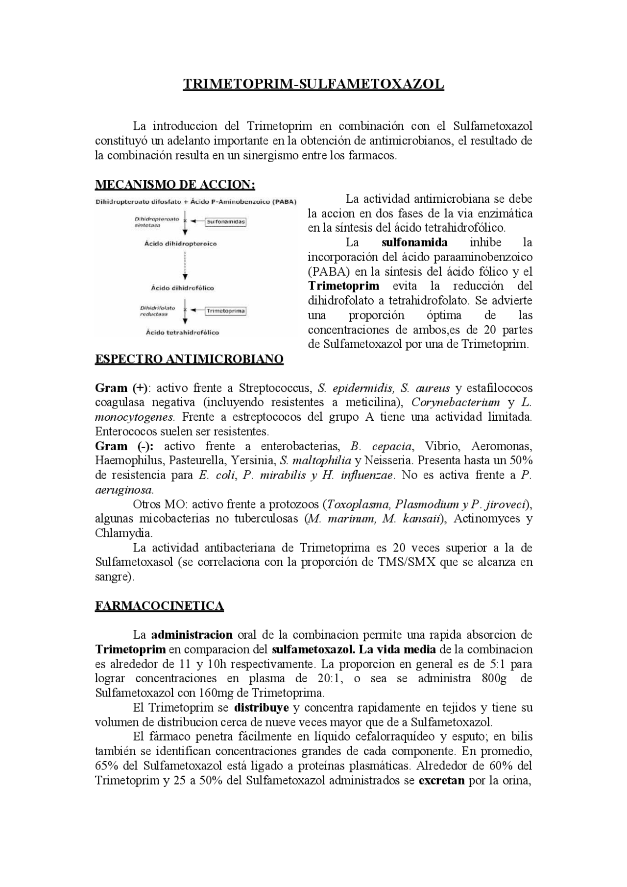 Trimetoprim-Sulfametoxazol: Mecanismo, Espectro y Aplicaciones ...