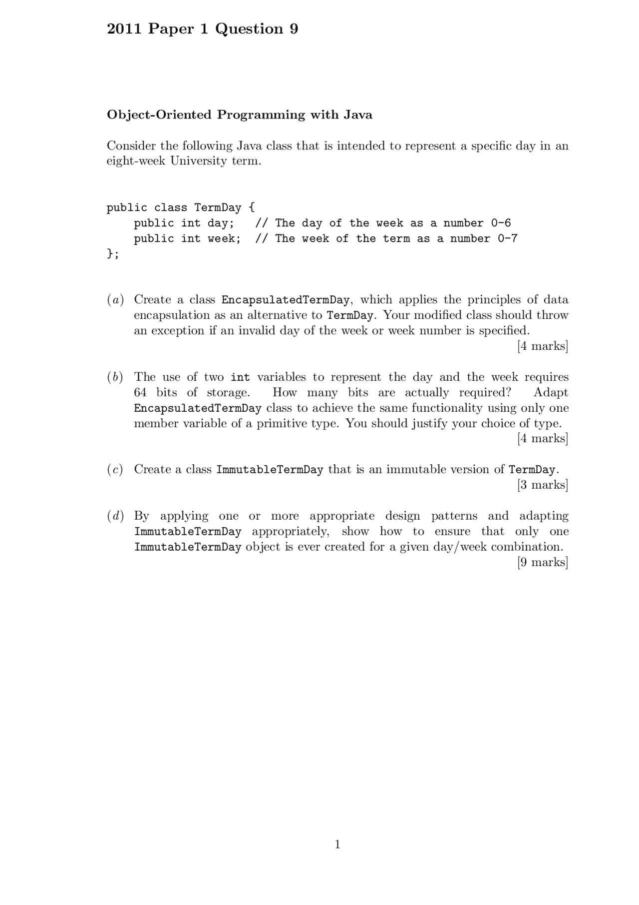 Efficient Representation of University Term Days in Java | Schemes and Mind Maps Computer ...