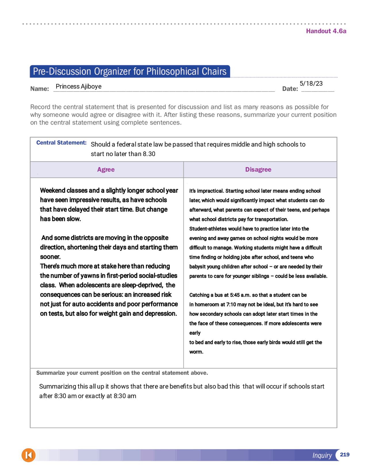 Debate on School Start Times: Balancing Sleep Needs and Practical ...