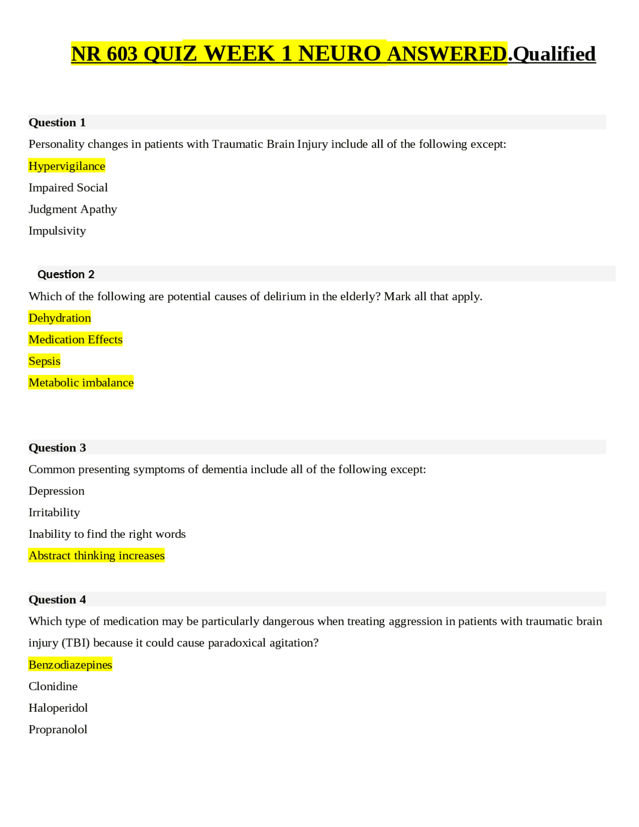 RS EXAM AQ & A I GOT AN 80% KEY: NOTES ANSWERS ADDITIONAL NOTES AT THE ...