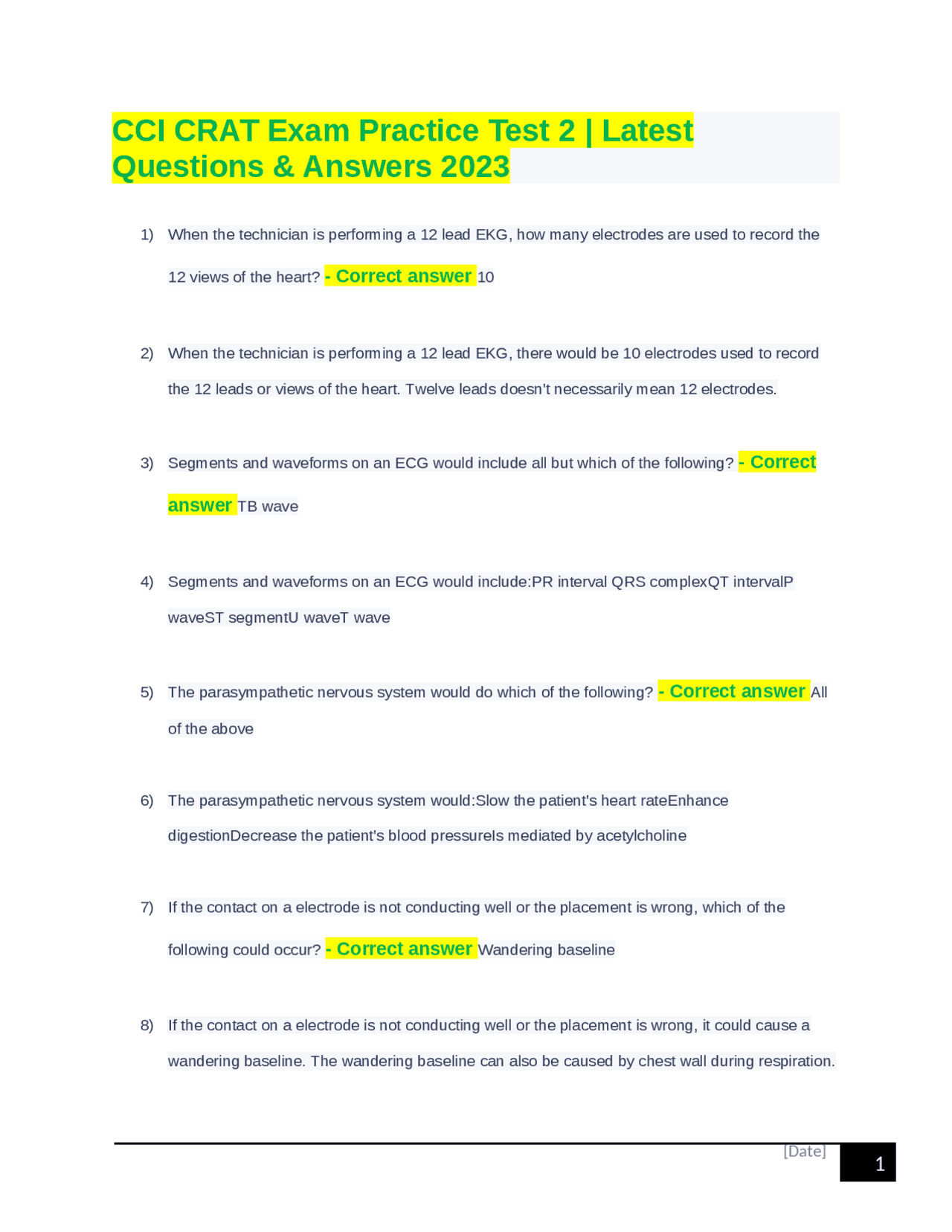 CCI CRAT Exam Practice Test 2 | Latest Questions & Answers 2023 | Exams ...