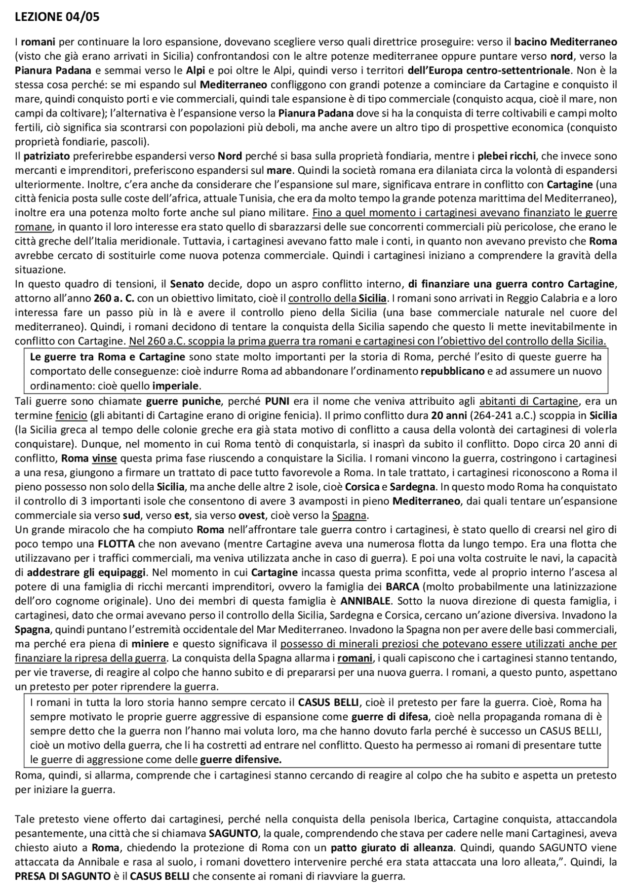 Spiegazione Dettagliata Del Prof Sbobinature Di Storia Romana Docsity