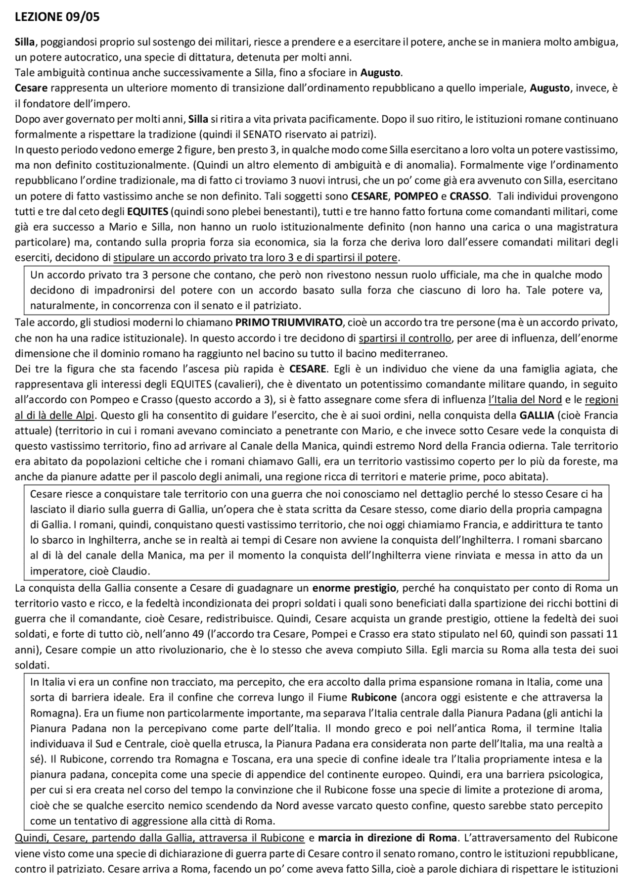 Spiegazione Dettagliata Del Prof Sbobinature Di Storia Romana Docsity