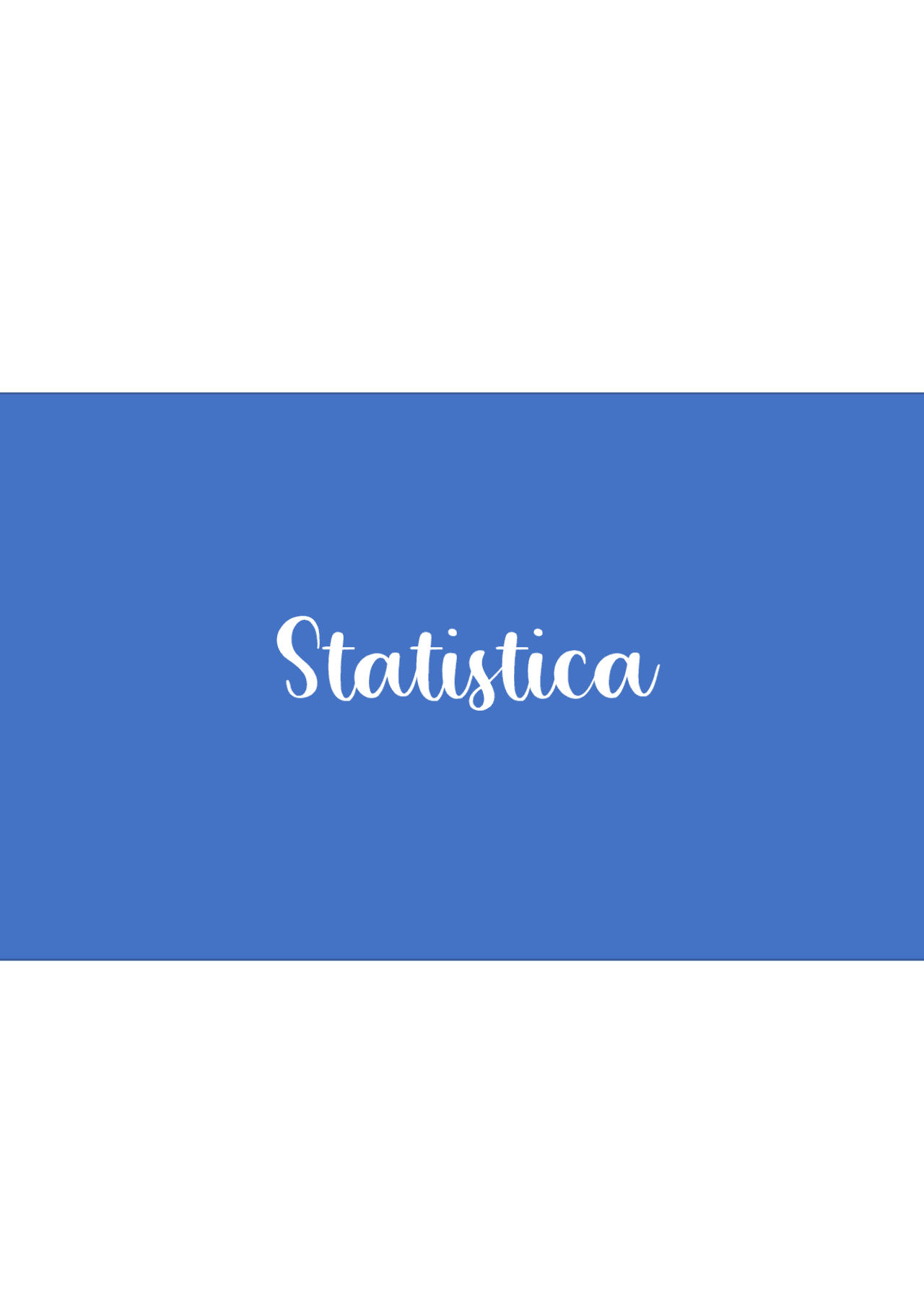 Slides+spiegazioni statistica | Dispense di Statistica | Docsity
