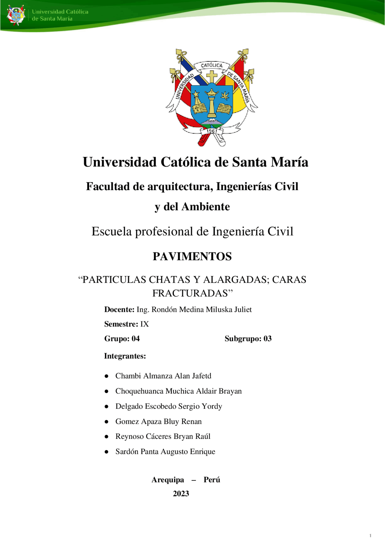 Informe De Caras Fracturadas Y Chatas Monografías Ensayos De