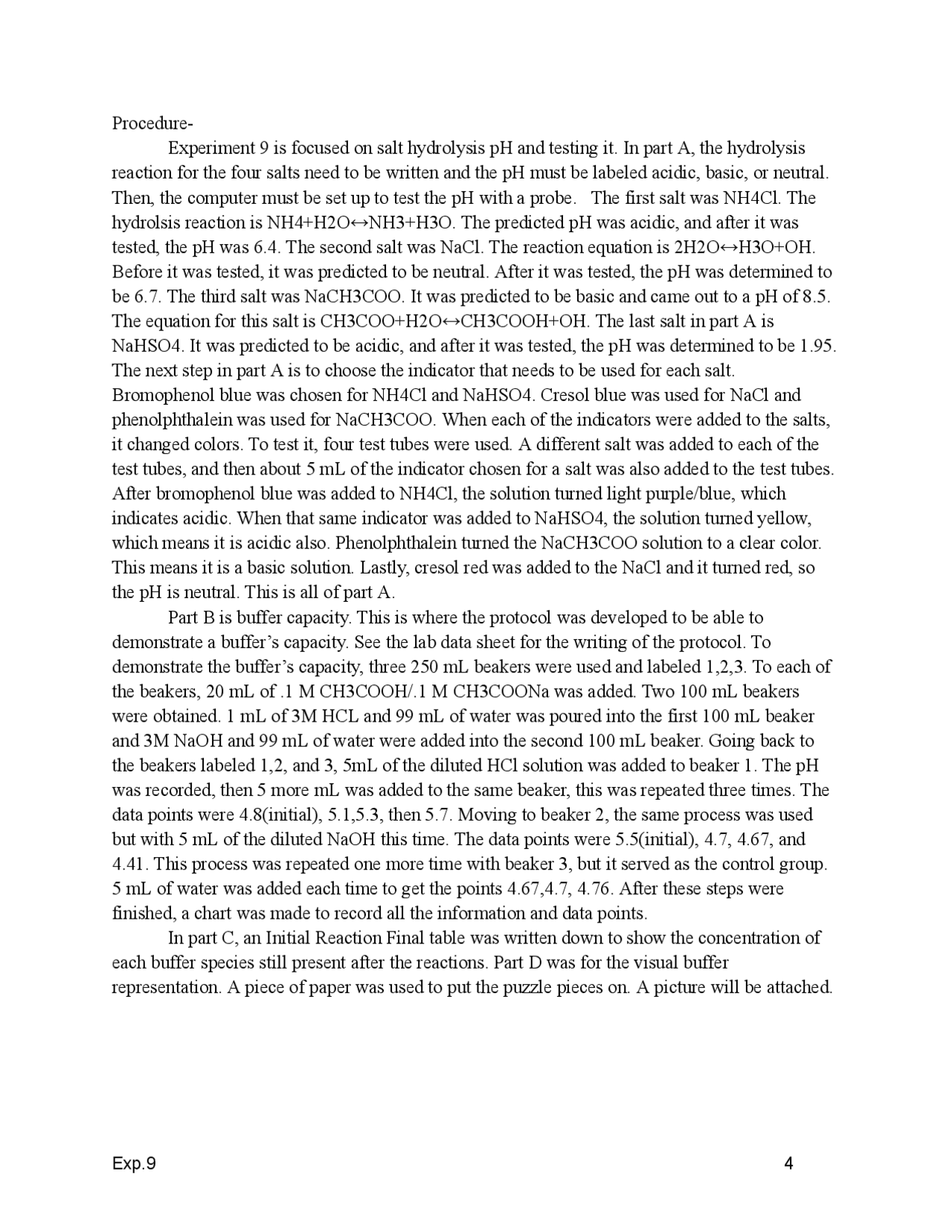 This is a lab report | Papers Biology | Docsity