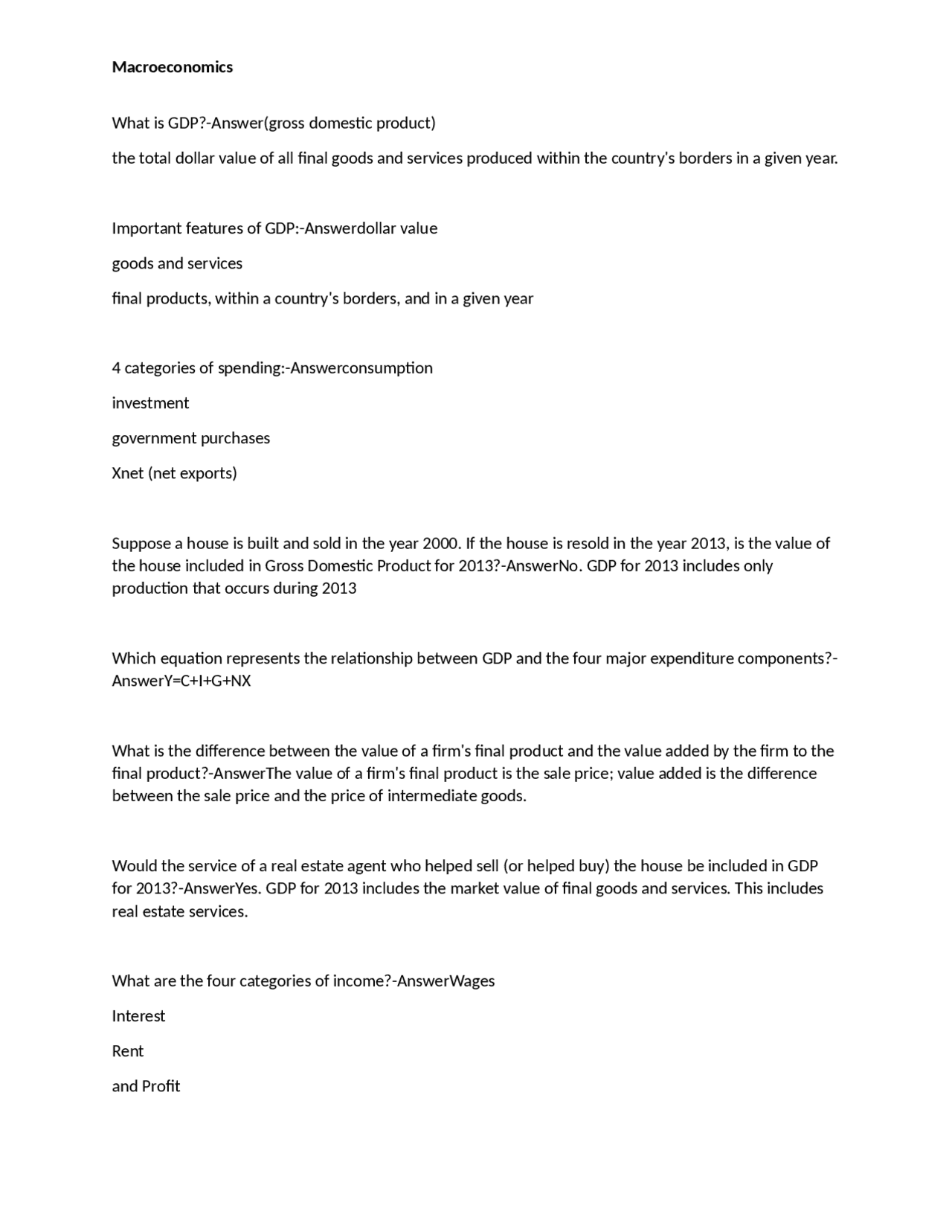 Macroeconomics Exam Questions Andanswers Latest 2023 Update Exams