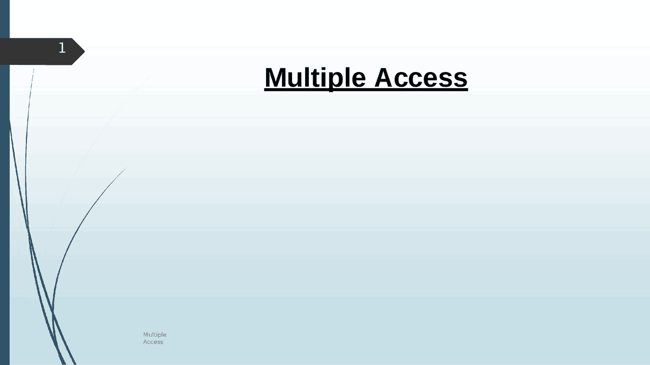 Multiple Access Control In Computer Network Slides Computer Networks Docsity