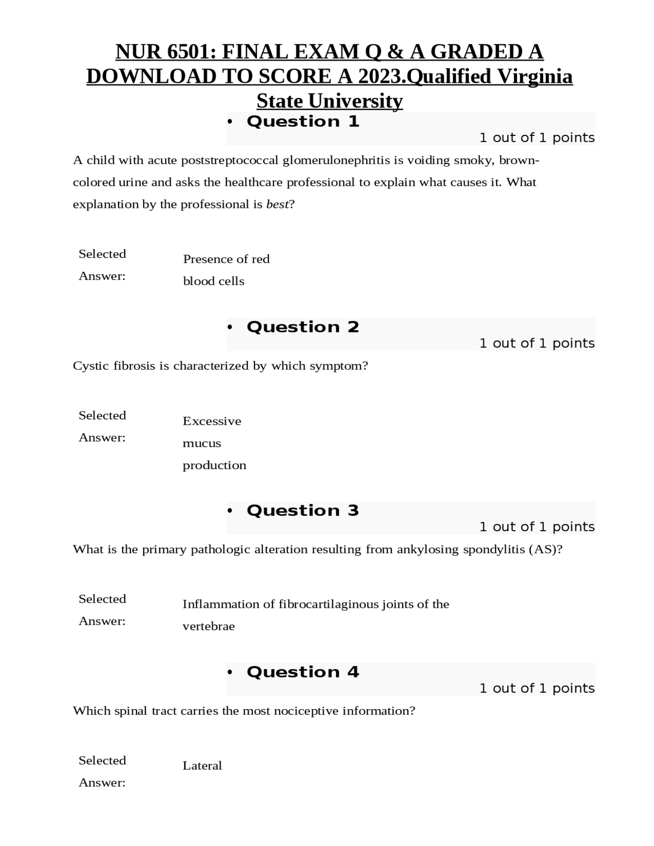 FINAL EXAM PRACTICE QUESTIONS WITH ANSWERS DOWNLOAD TO SCORE A 2023 ...