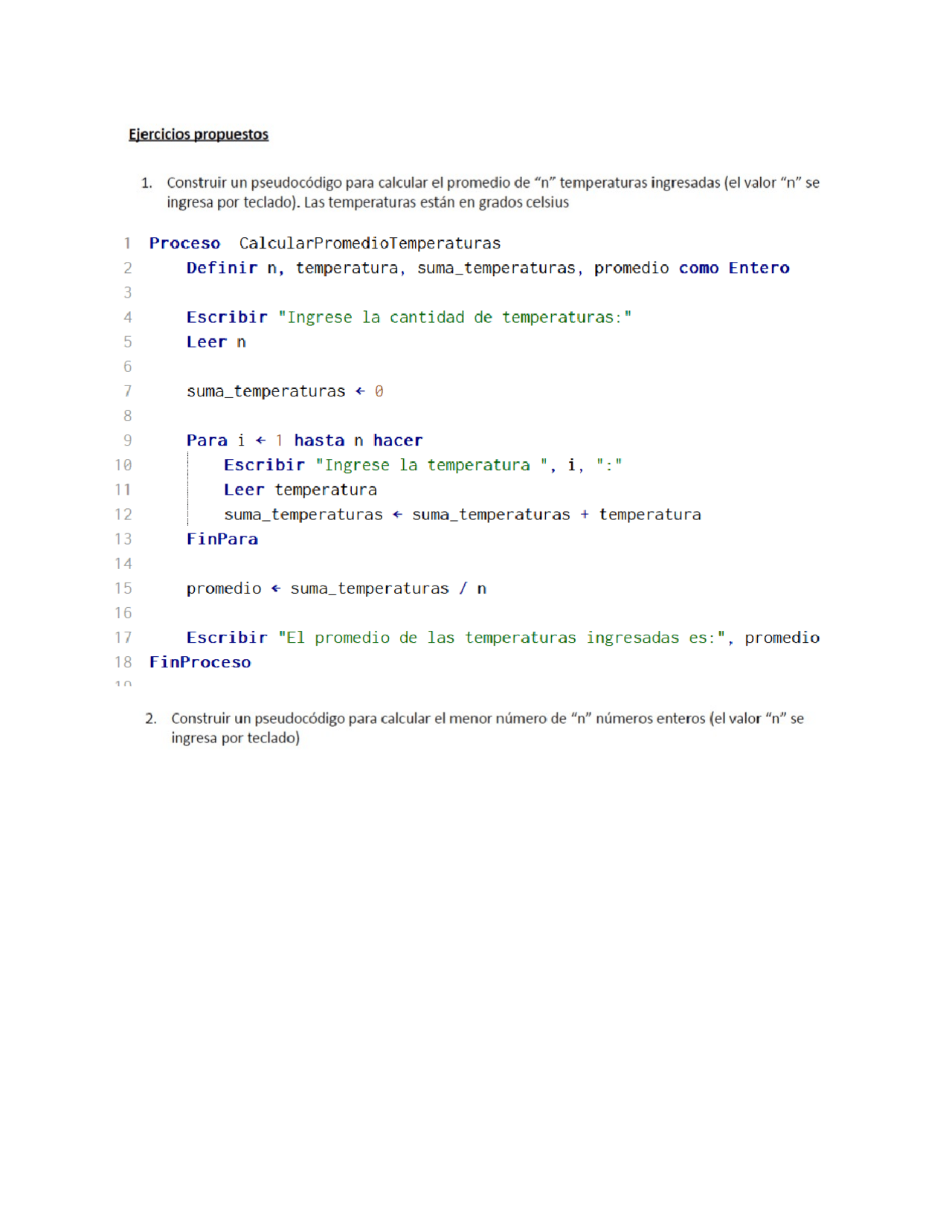 Principios De Algoritmo Ejercicios De Diseño De Algoritmos Docsity