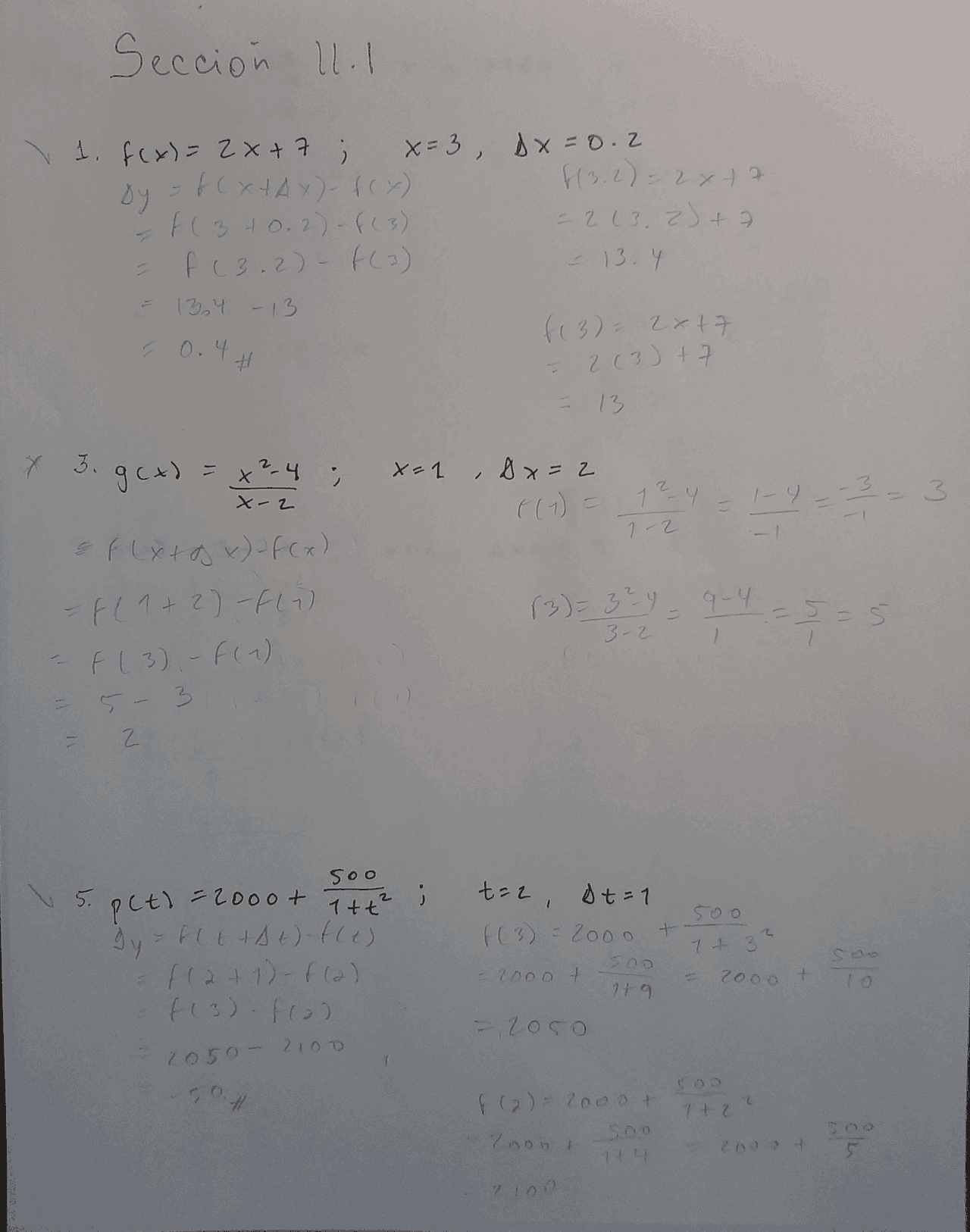 Ejercicios de la sección 11.1 de matemáticas aplicadas a la Administración y economía ...