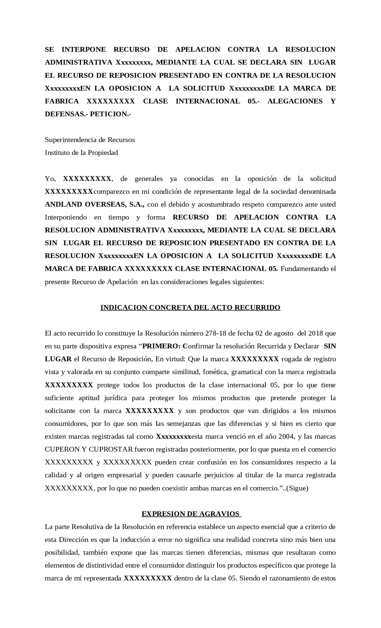 Recurso De Apelacion Transcripciones De Propiedad Intelectual Pi