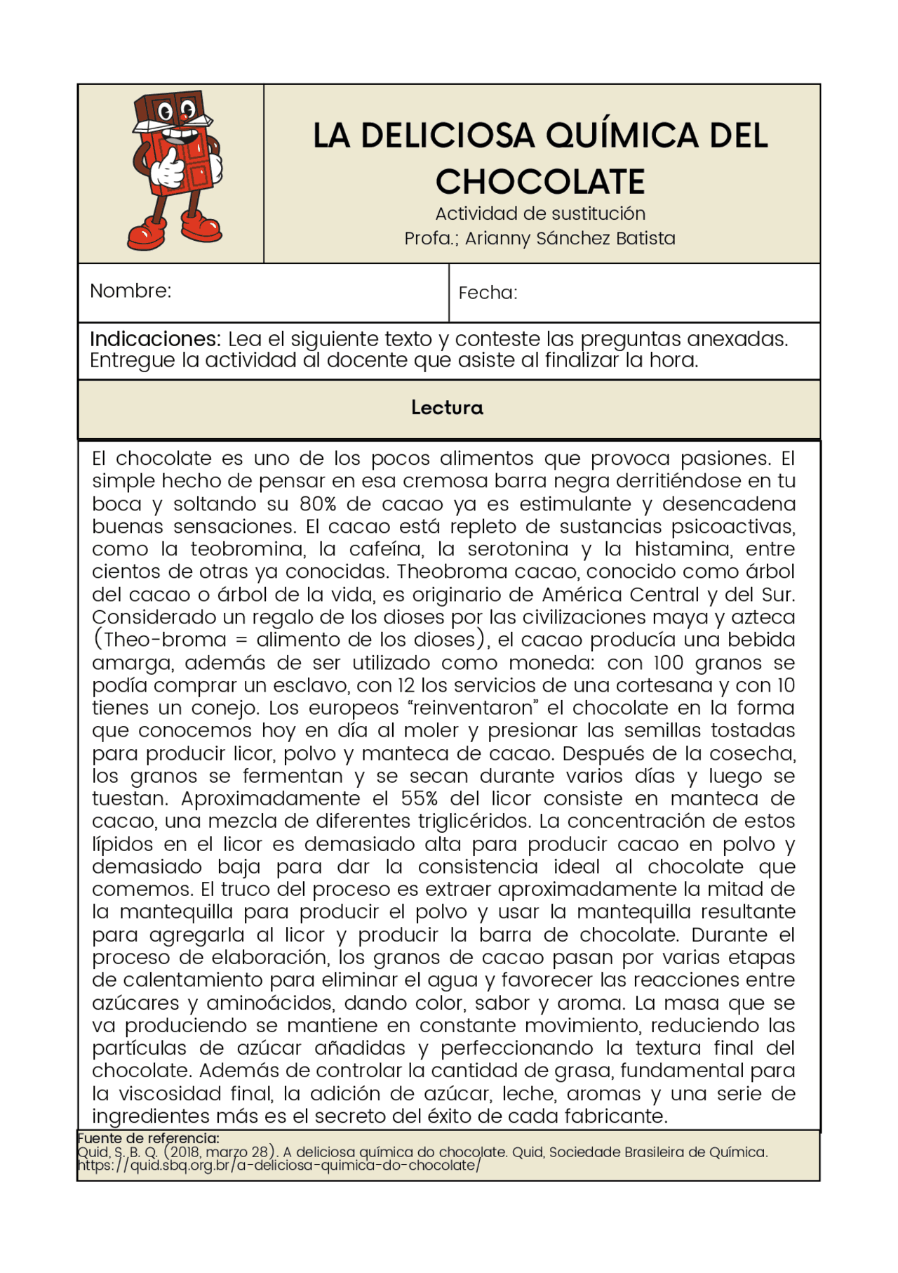 La deliciosa química del chocolate | Esquemas y mapas conceptuales de ...