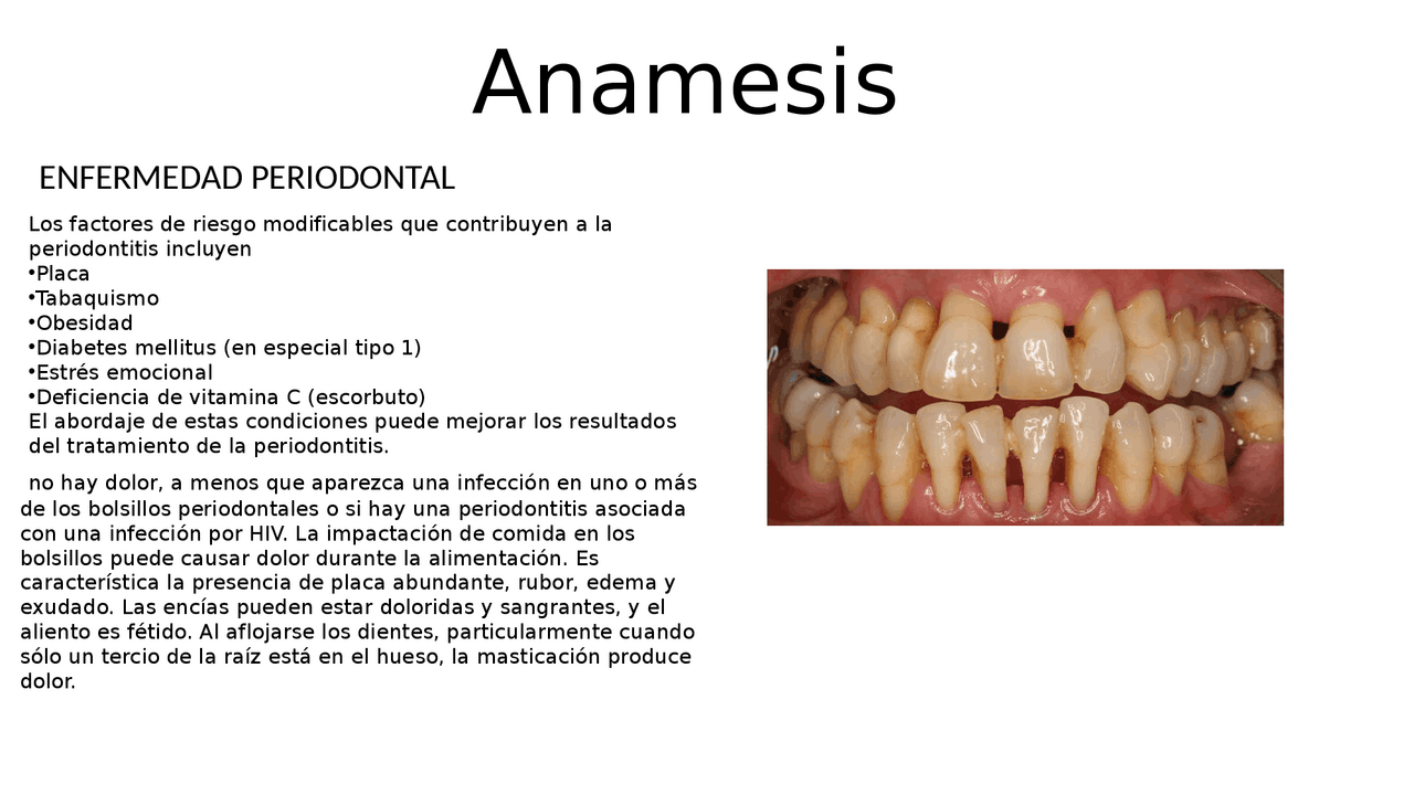 Anamesis descripcion | Diapositivas de Anatomía | Docsity