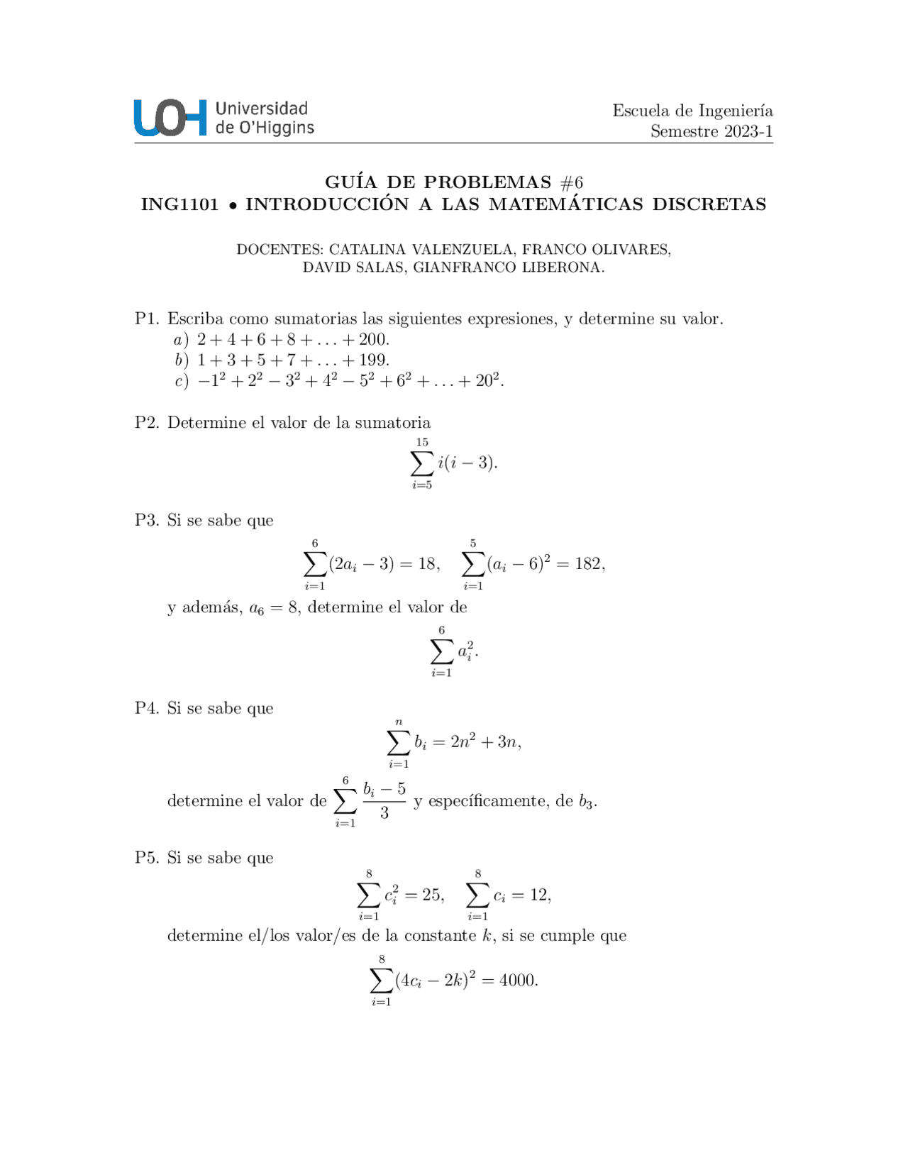 Ejercicios De Matematicas Discretas Ejercicios De Matemáticas Docsity