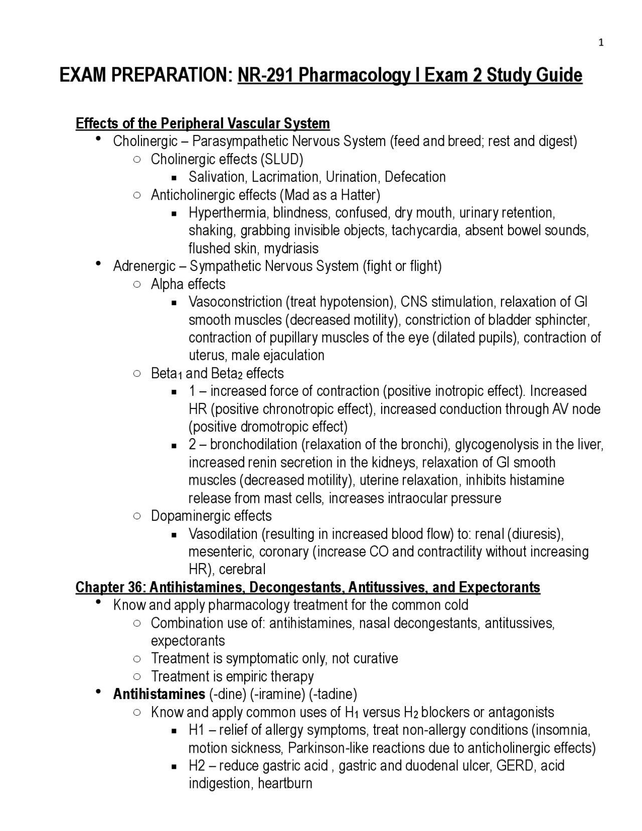 Pharmacology Study Guide | Study Guides, Projects, Research ...