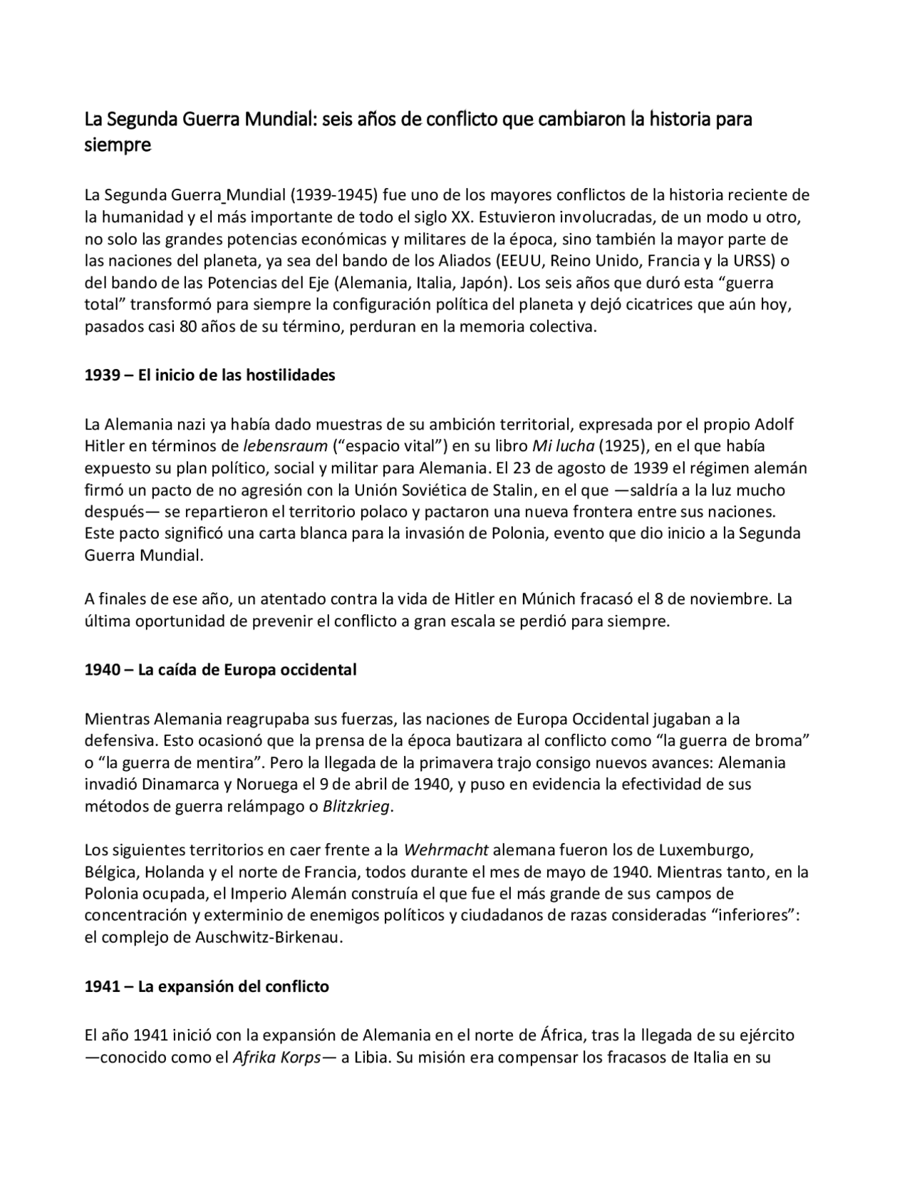 la_segunda_guerra_mundial.pdf | Apuntes de Historia | Docsity