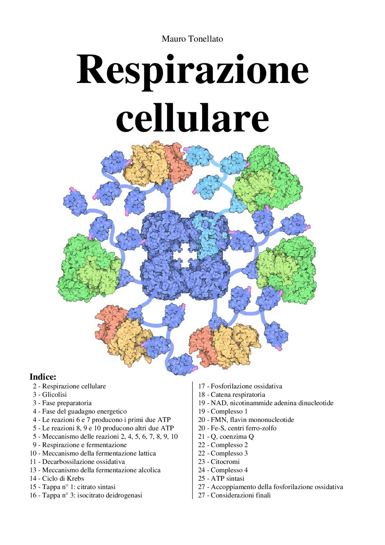 Respirazione Cellulare Mauro Tonellato Iti Marconi Lecture Notes